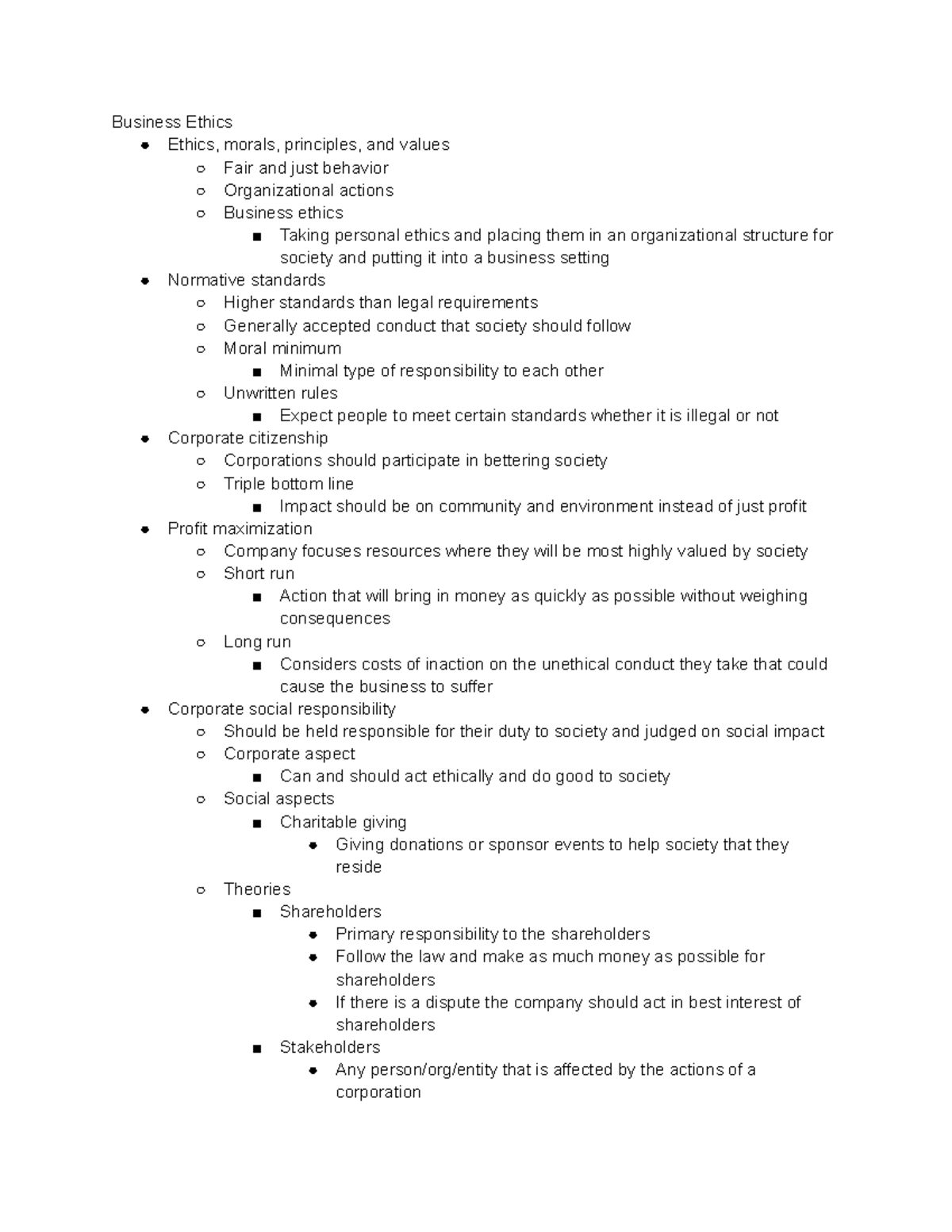 Business Ethics - Business Ethics Ethics, morals, principles, and ...