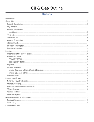Oil and gas - Summary of Primary and Secondary term - Leasing: Habendum ...
