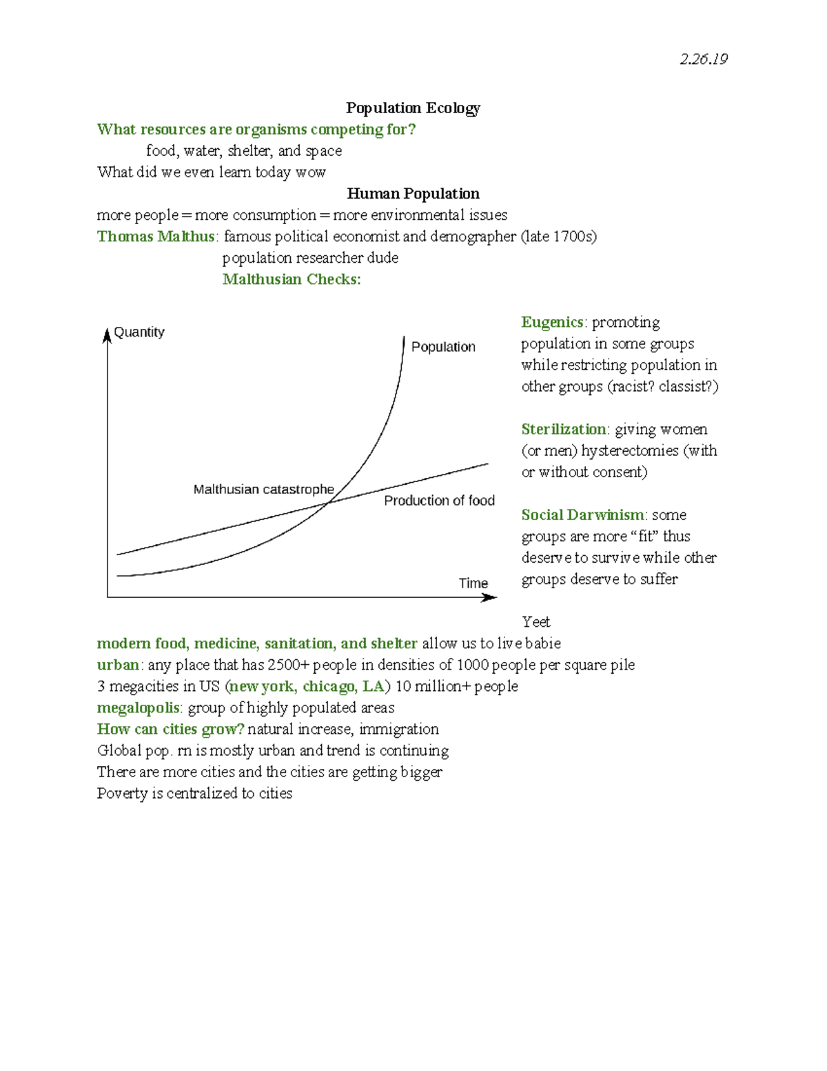 Population Ecology and Human Population - 2. Population Ecology What ...