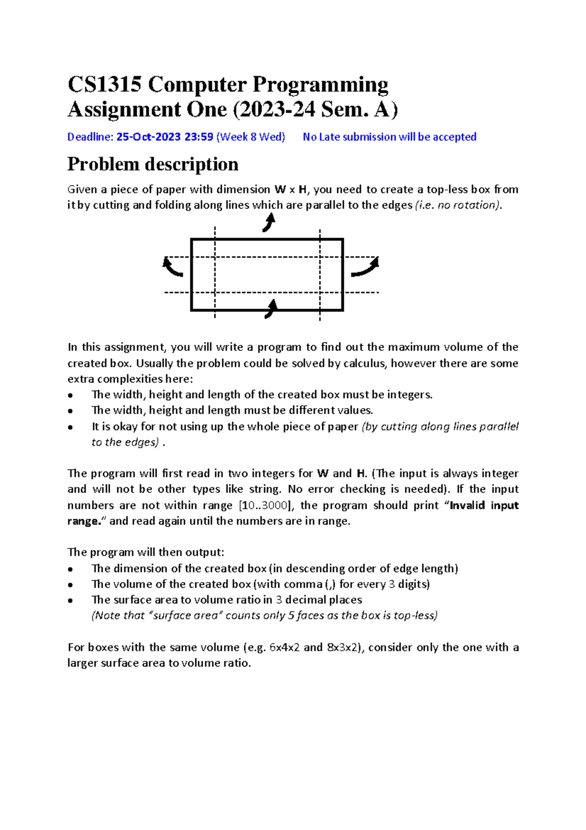 CS1315 Assignment 1 - dsbdgosh - CS1315 Computer Programming Assignment One (2023-24 Sem. A ...