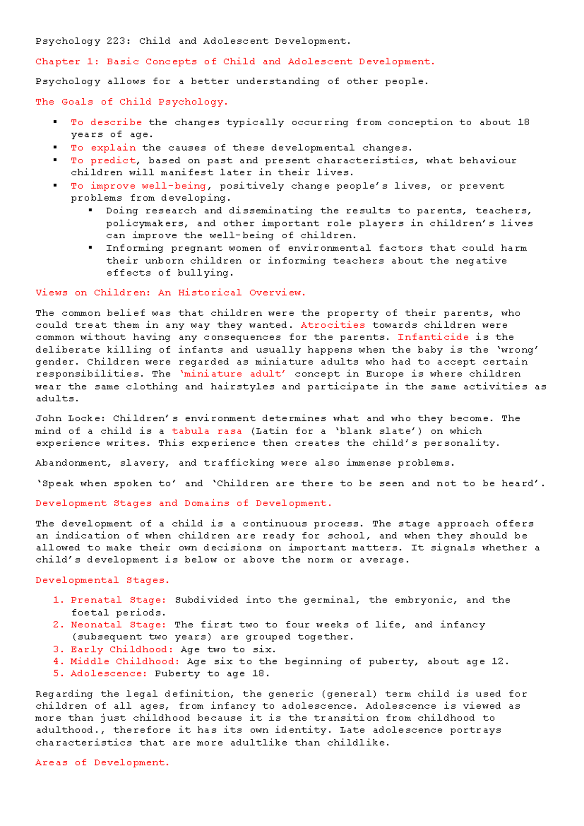 Personology Chapter 1 Exam Notes for Psychology 213 - Psychology 223 ...