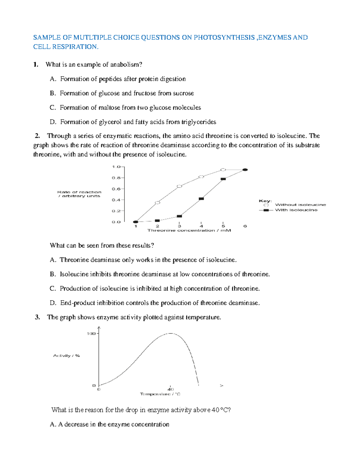 Sample OF Multiple Choice Questions - SAMPLE OF MUTLTIPLE CHOICE ...