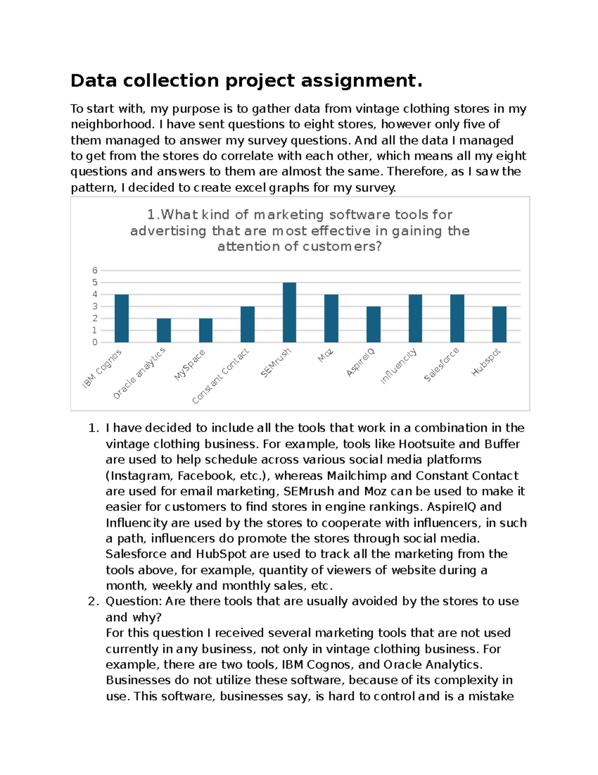 Data collection project assignment - To start with, my purpose is to gather data from vintage ...