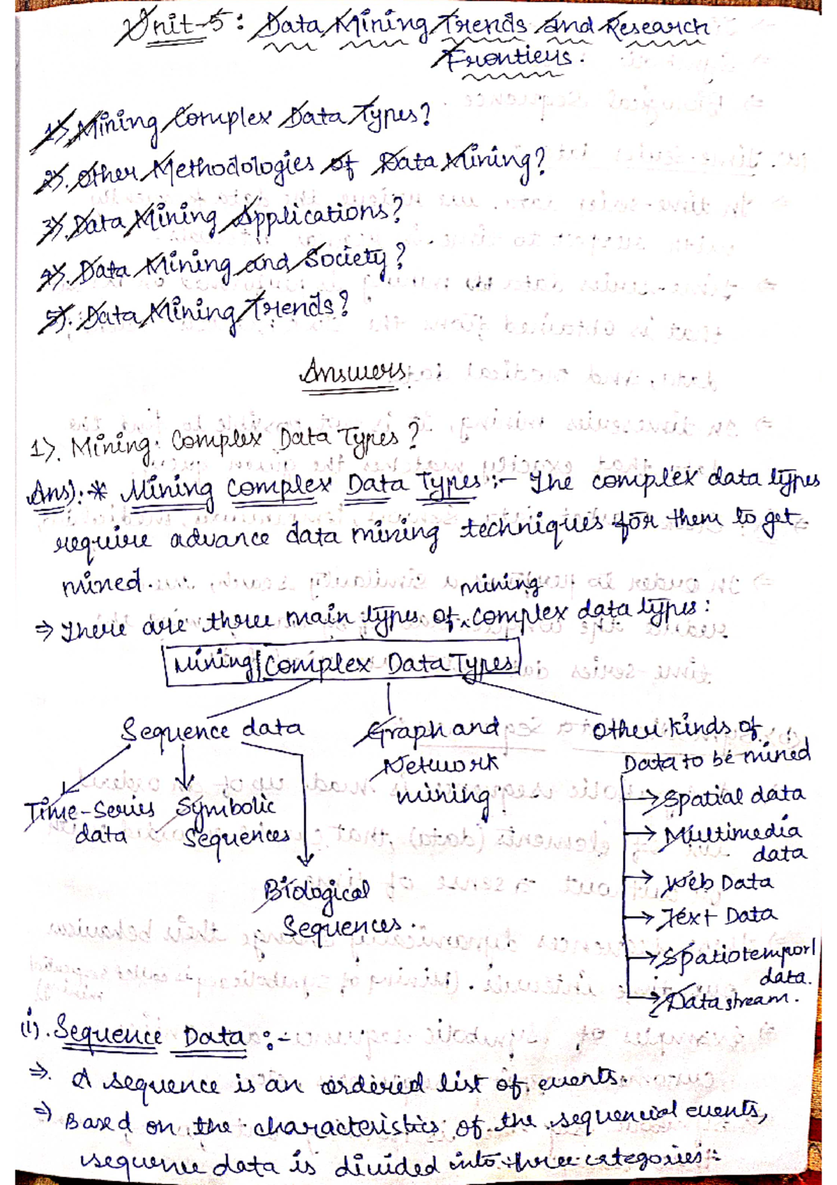 DM U-5 - data mining unit 5 - 5: Data Mining trends and Research Frontieus Mining Complex ...
