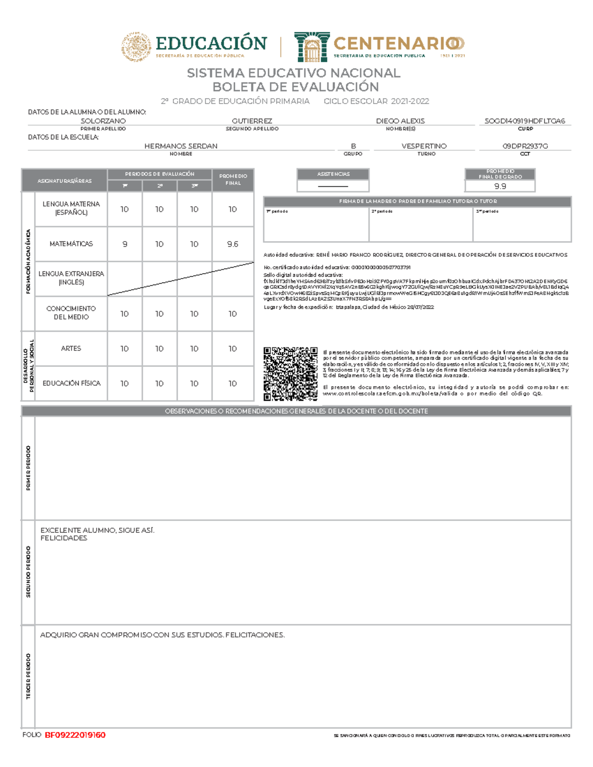 Boleta-2022-07-28 - Formato boleta primaria - SISTEMA EDUCATIVO ...