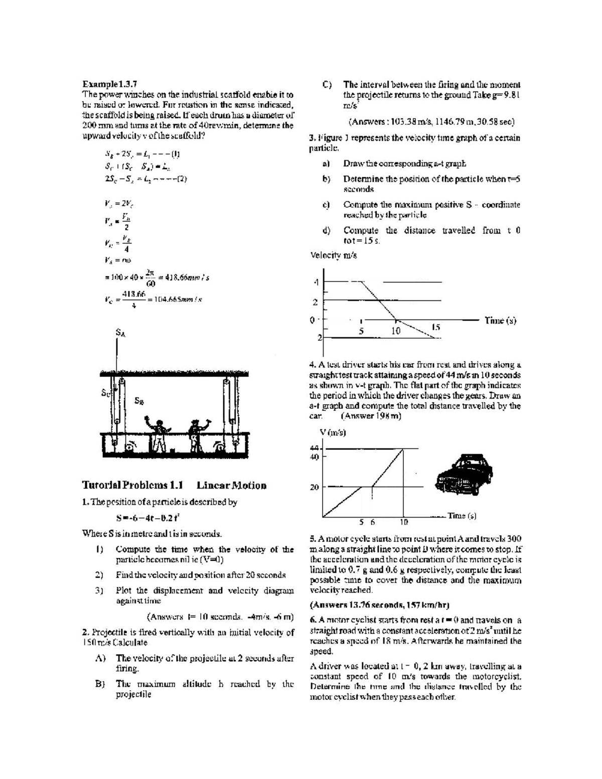 Tutorial 1 - MEC2401 - Studocu