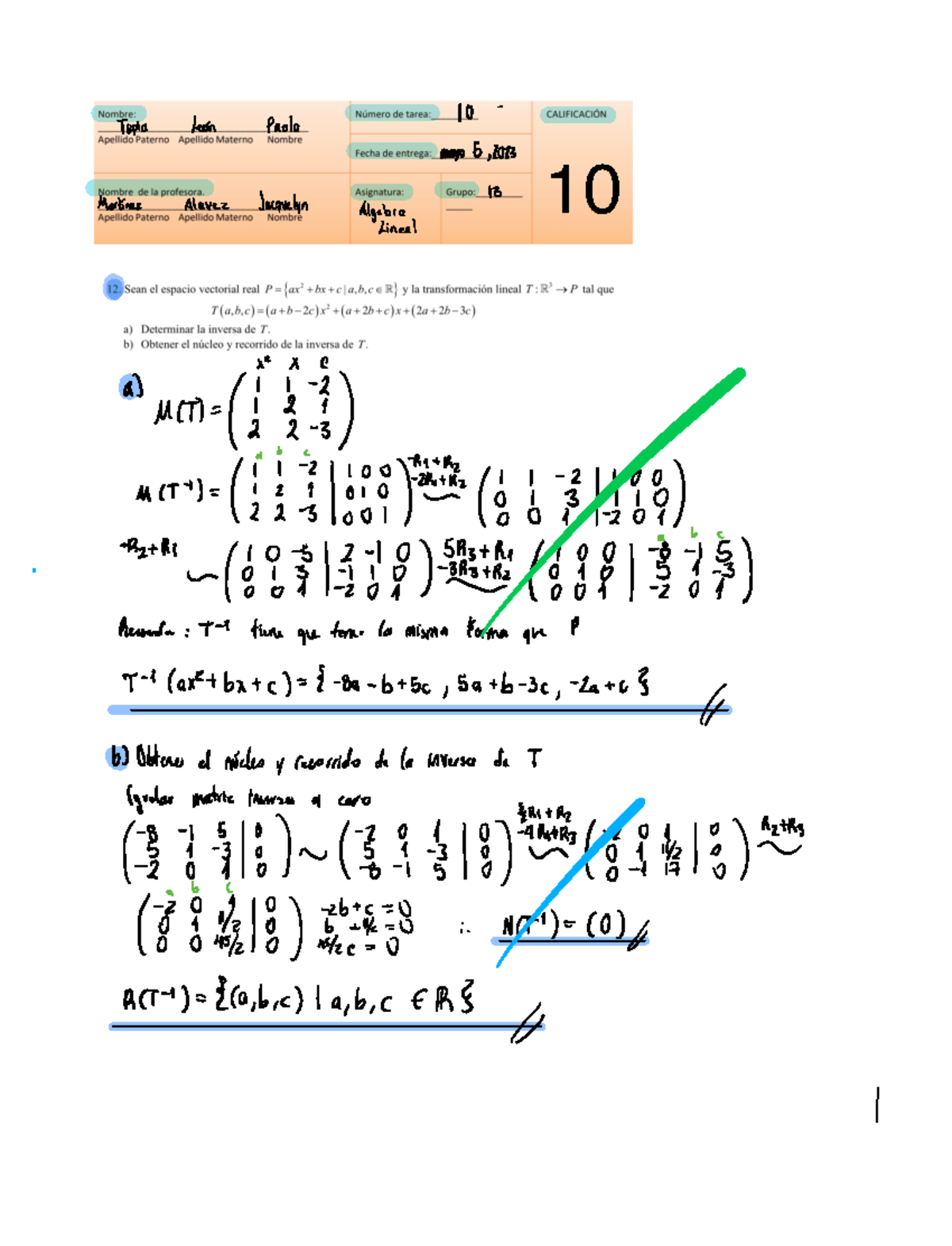 Tarea 10.Matriz trancision - 10 Tapia León Paola mayo5, Martínez Alaves ...