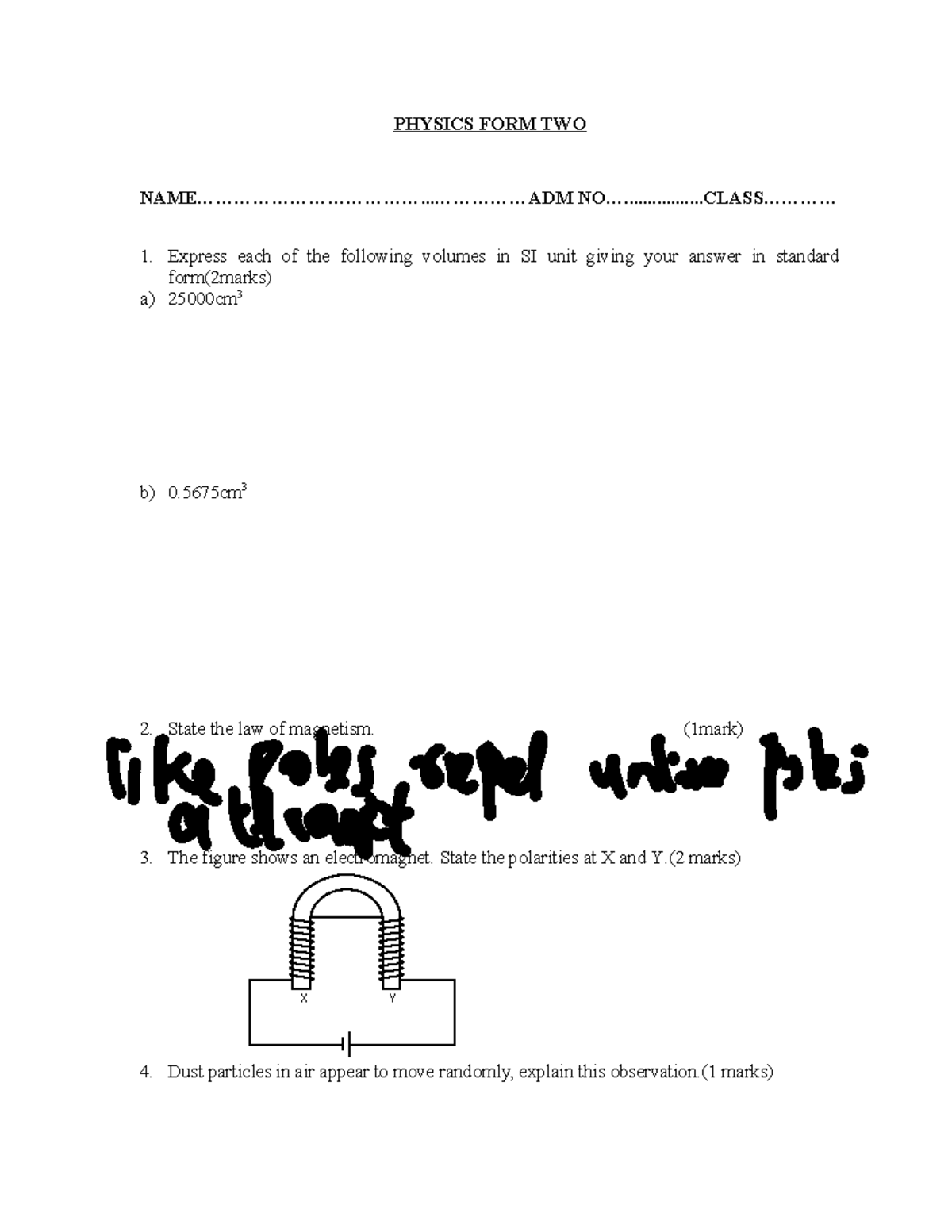 2021 T2 Physics F2 - good - PHYSICS FORM TWO - Studocu