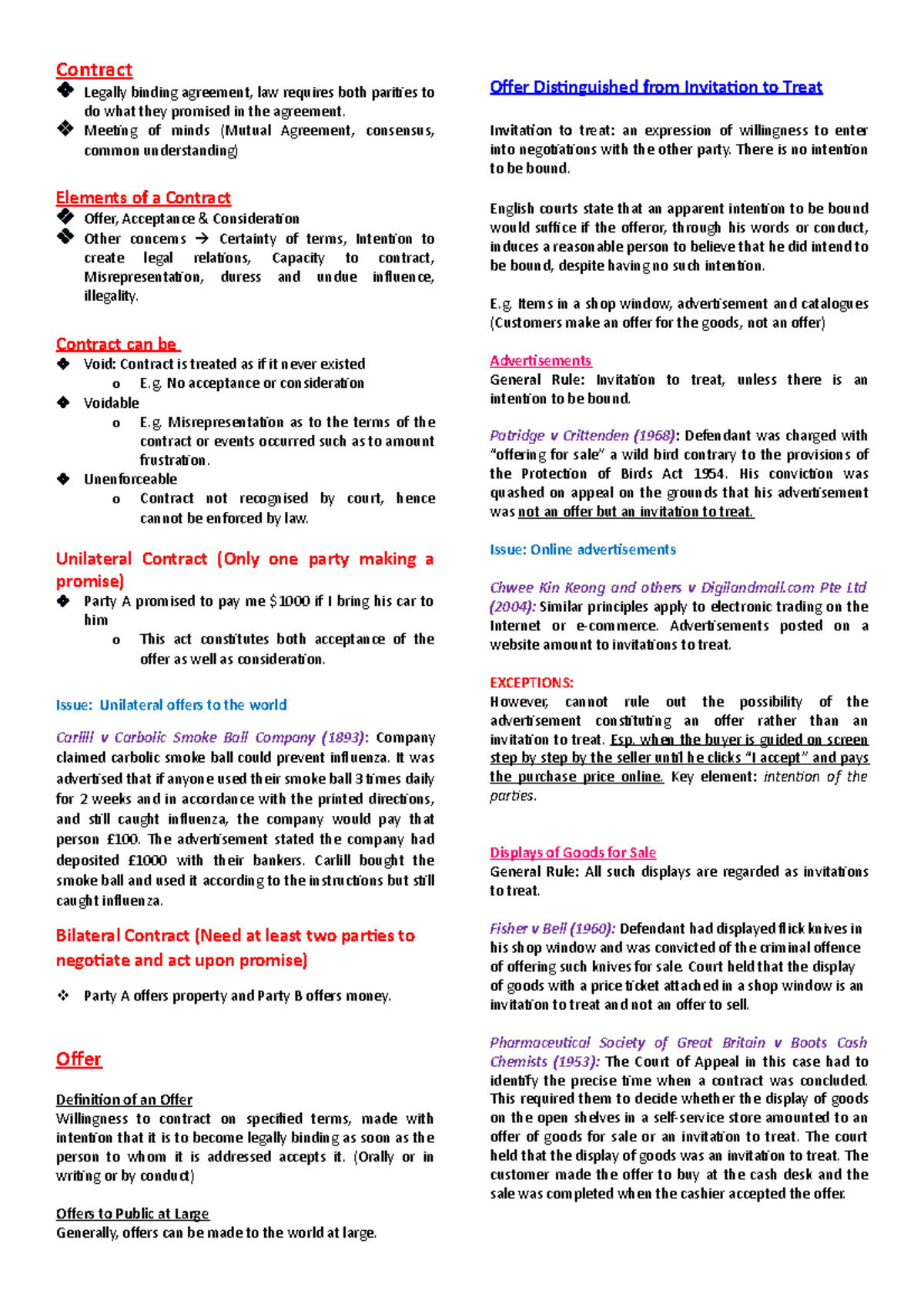 BLAW Godlike notes - Nil. - Contract Legally binding agreement, law ...