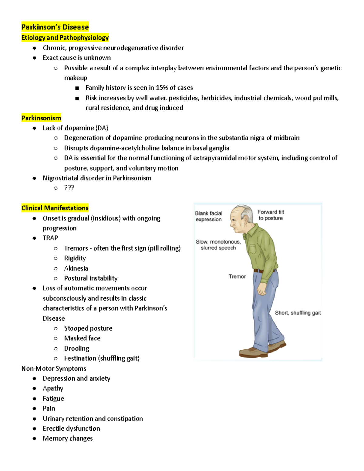 N201 Parkinson’s Disease - Parkinson’s Disease Etiology and ...