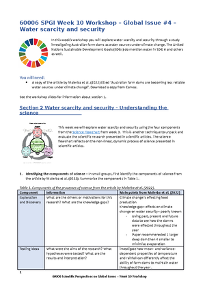 spgi assignment - 60006 Scientific Perspectives for Global Issues ...