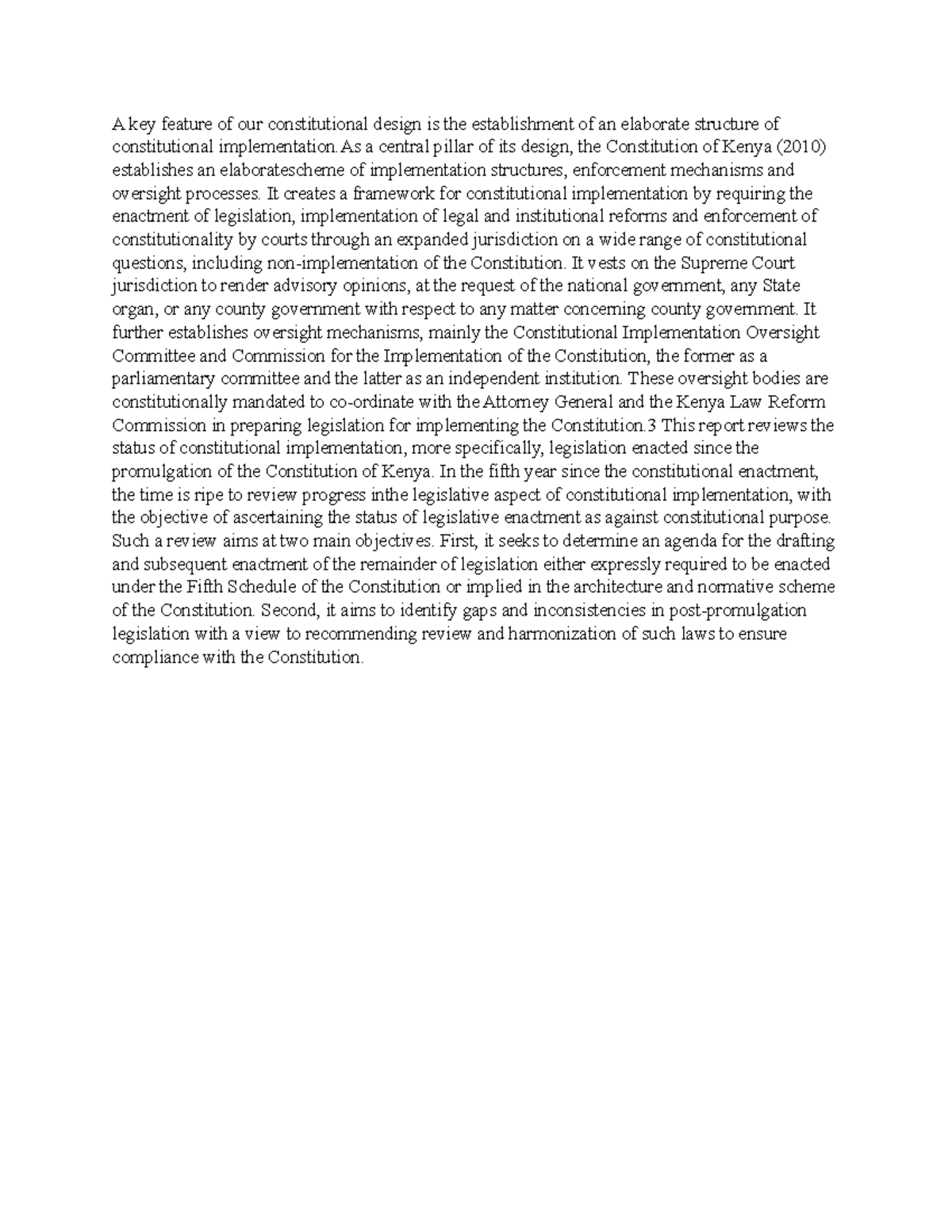 A key feature of our constitutional design is the establishment of an ...