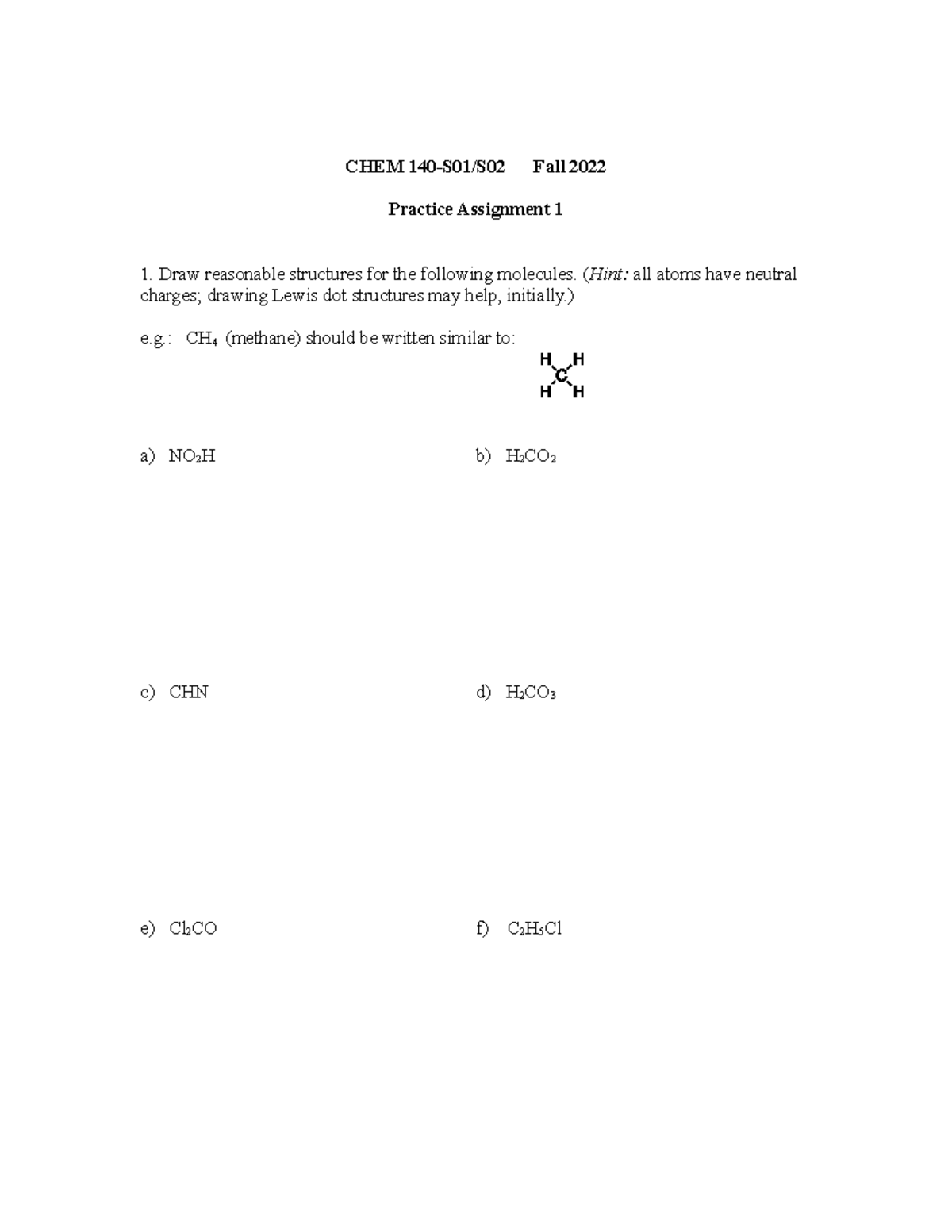 Chem140practiceassign 1 - CHEM 140 - CHEM 140-S01/S02 Fall 2022 ...
