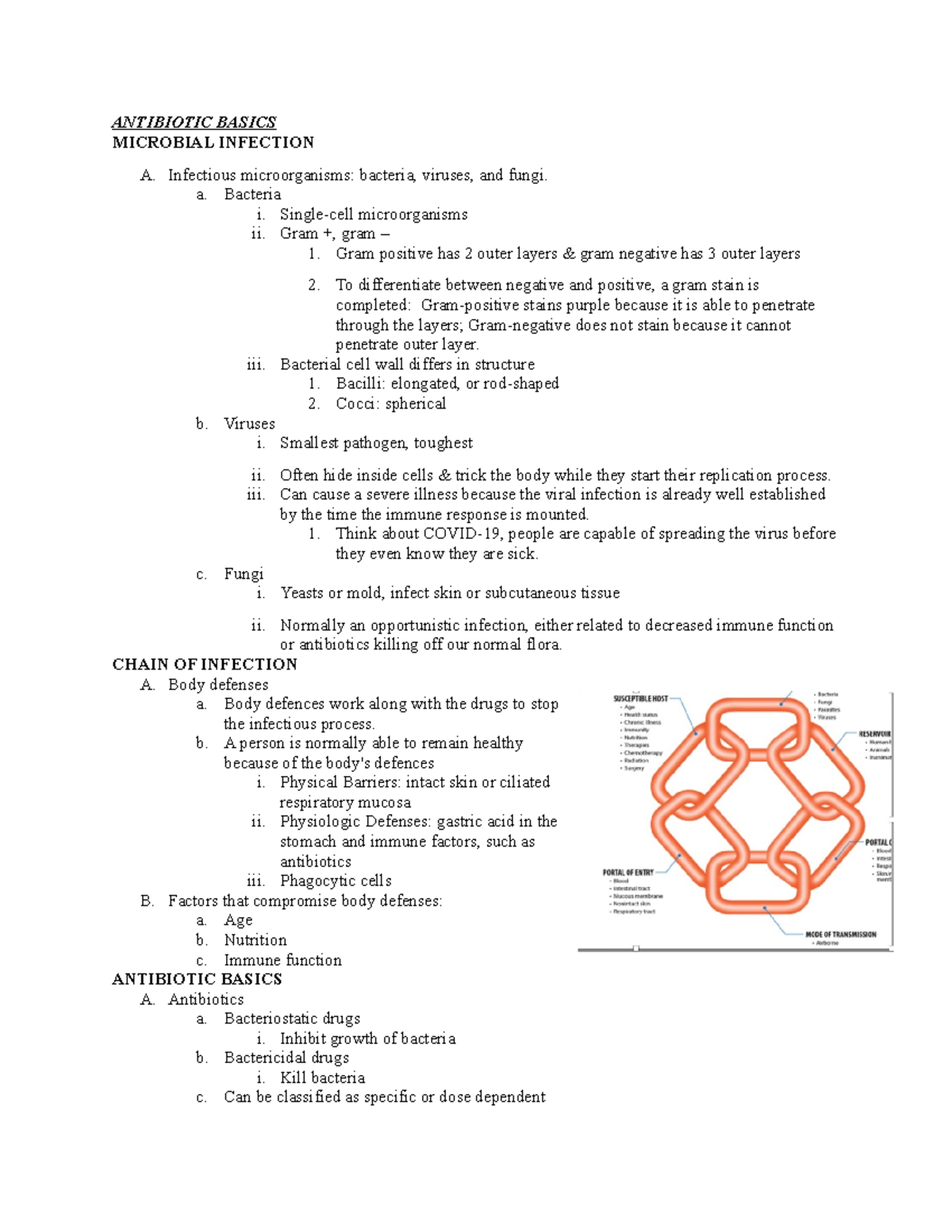 Module 8 Notes - Antibiotic drugs. - ANTIBIOTIC BASICS MICROBIAL ...