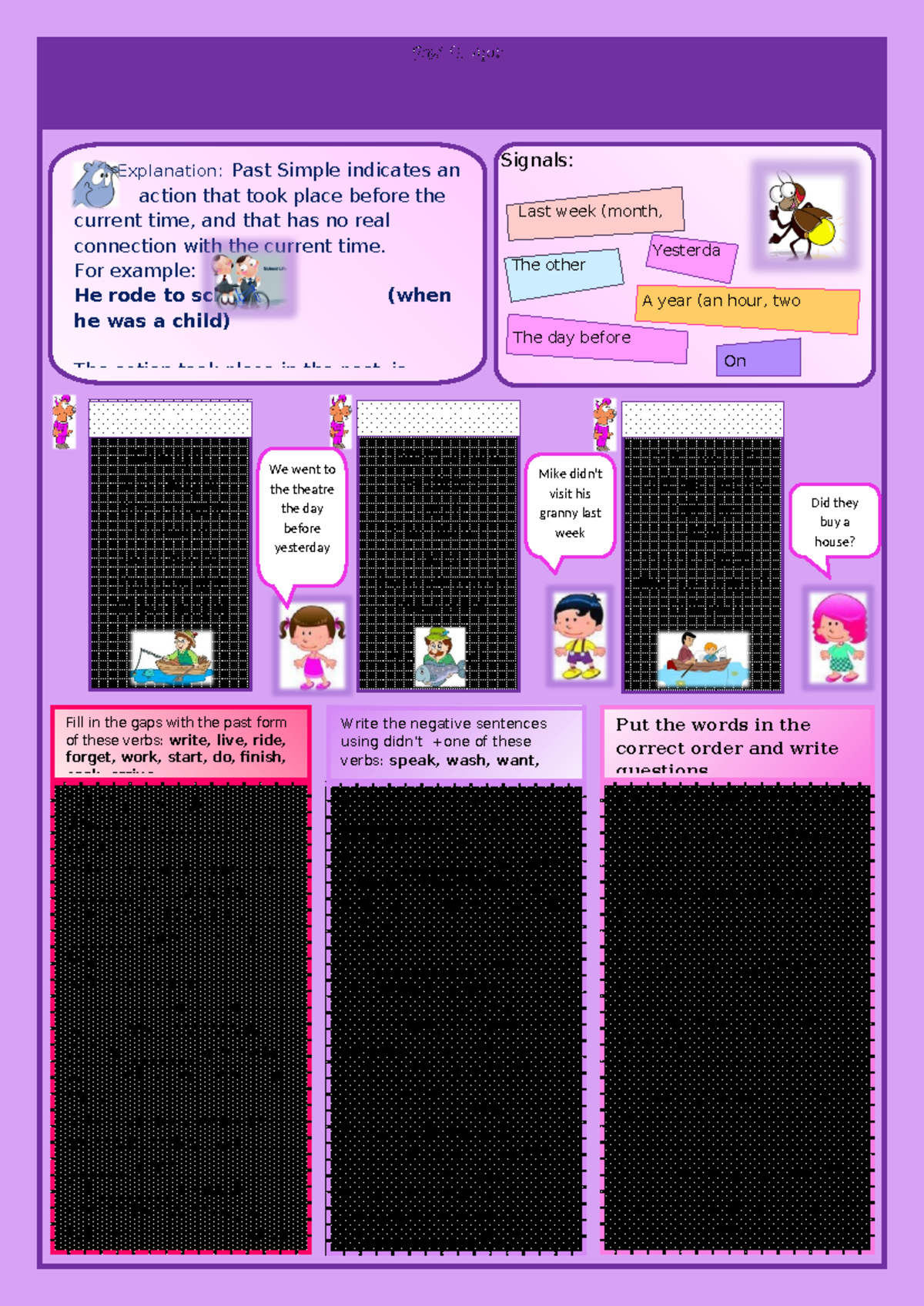 Past-simple 4827 - I caught He caught She caught It caught We caught ...