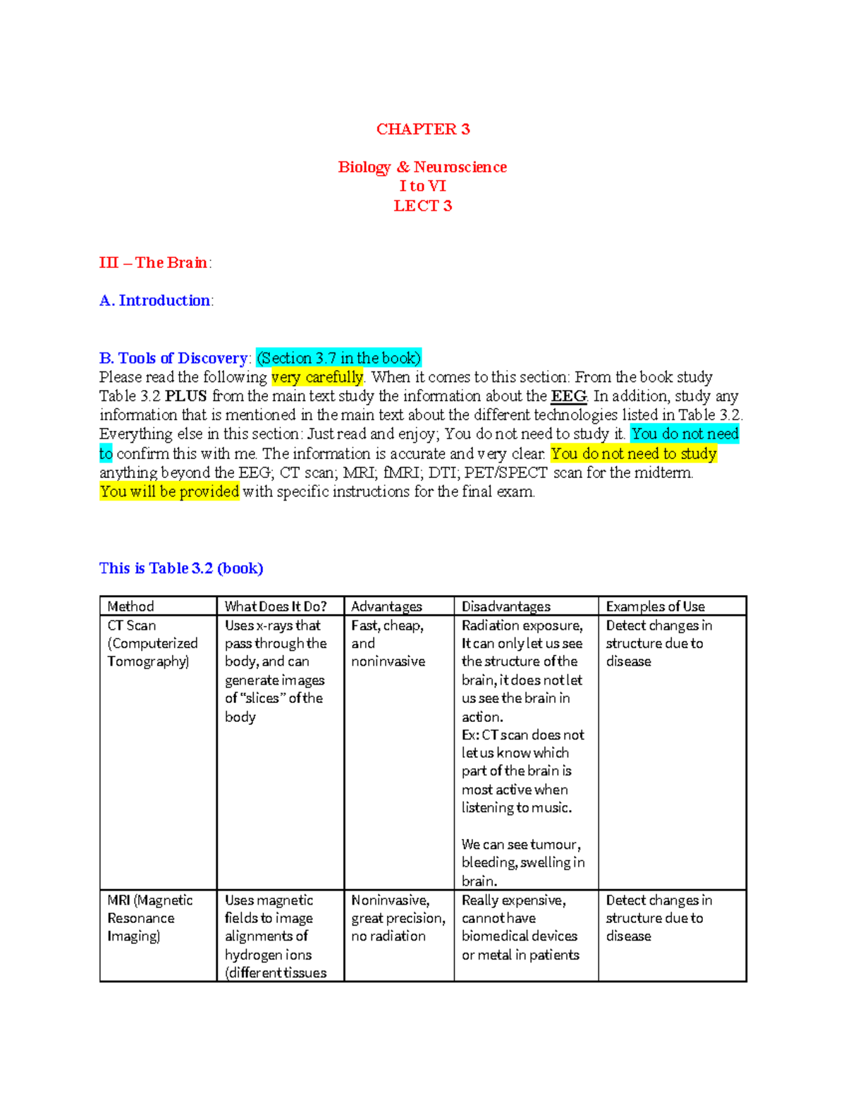 PSY1101-BPs CH 3 LECT 3 - With Najwa Haddad - CHAPTER 3 Biology ...