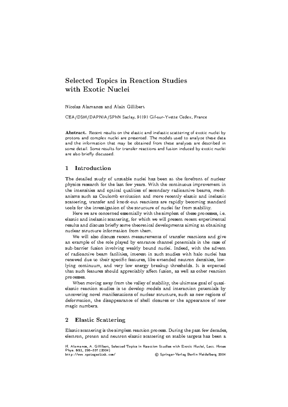 LNP651 contrib 9 - Lec Notes - Selected Topics in Reaction Studies with ...