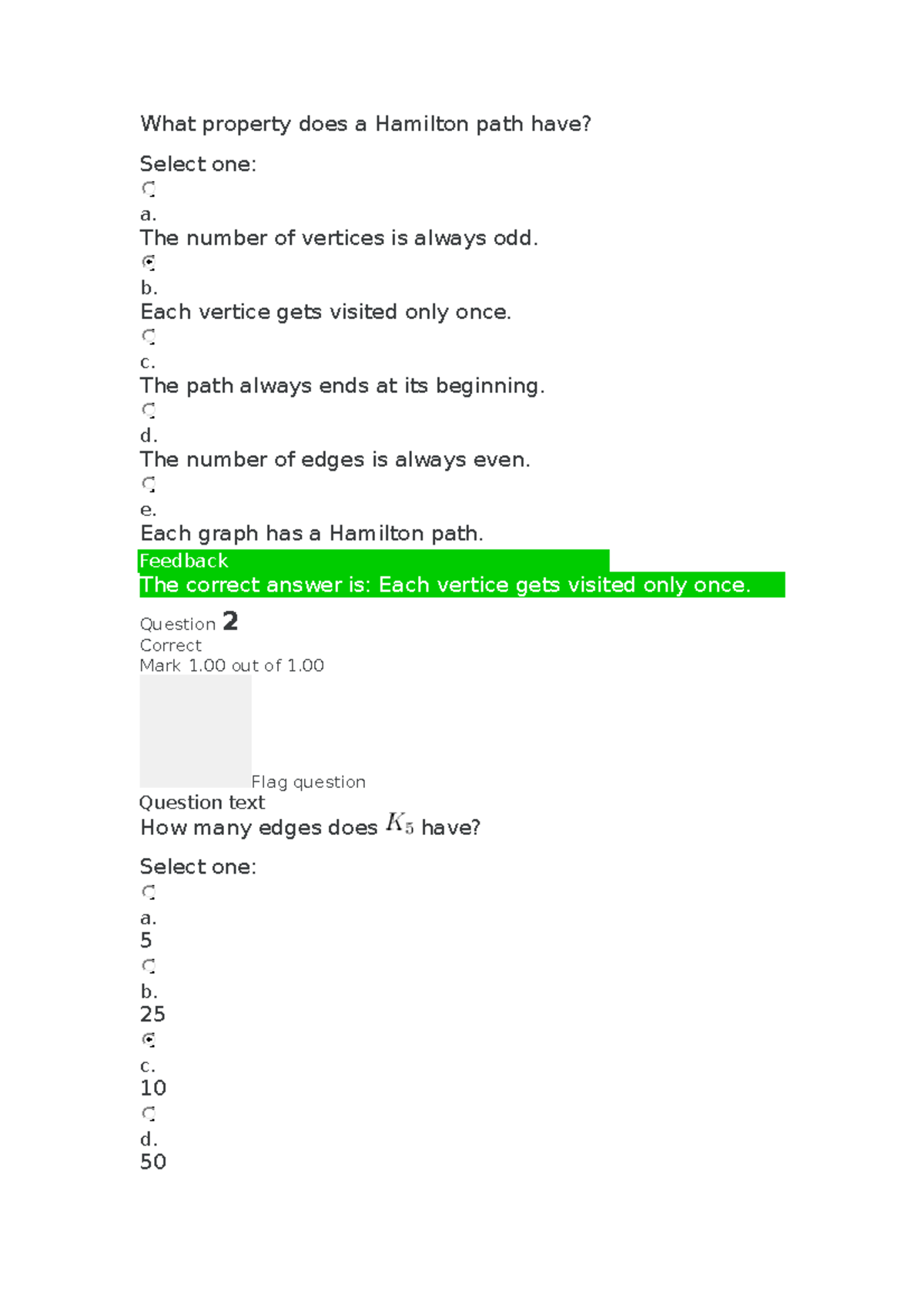 Unit 7 - self-quiz practice for Unit 7 of discrete mathematics course ...