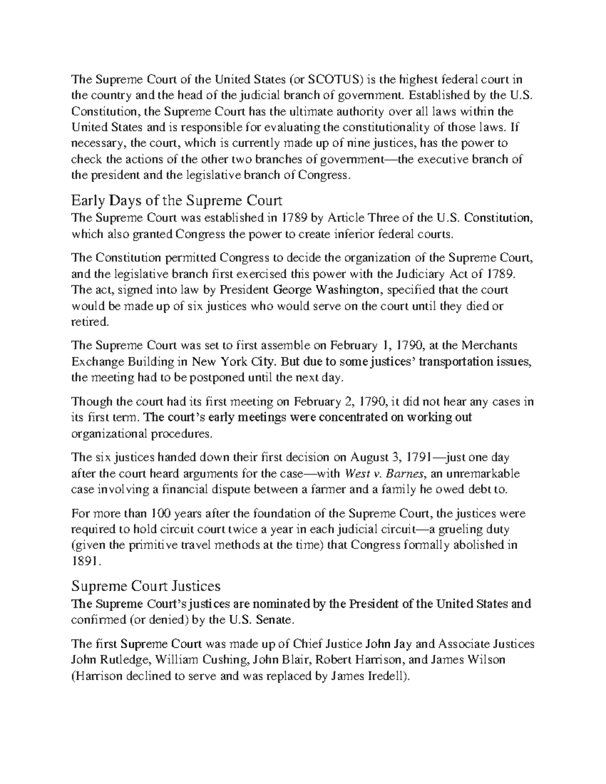 Supreme Court Notes - The Supreme Court of the United States (or SCOTUS ...