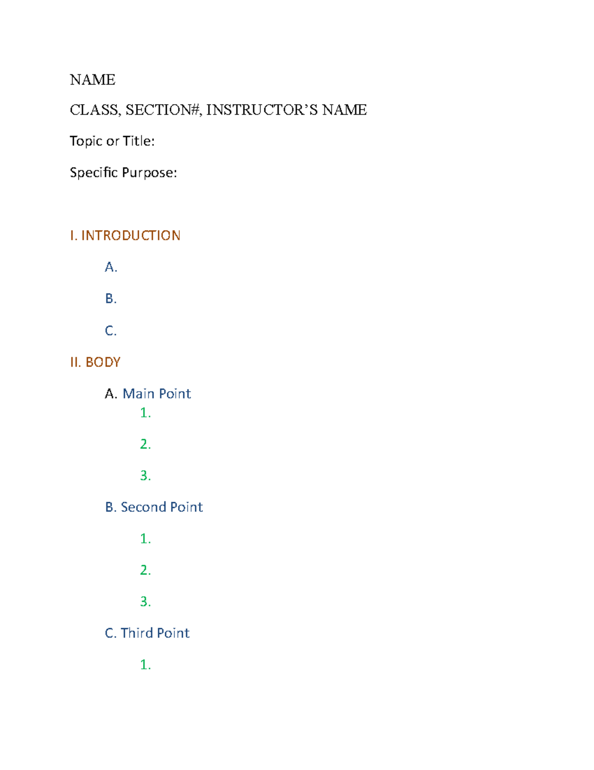 Outline example color 2022 revised - ACM 90 Cr - NAME CLASS, SECTION ...
