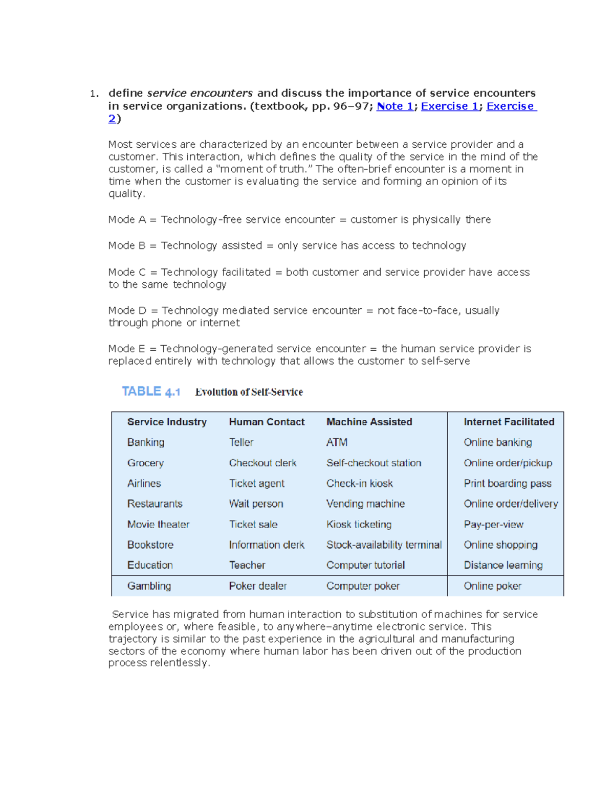 MGSC369 Chapter 4 - Notes - 1. define service encounters and discuss ...