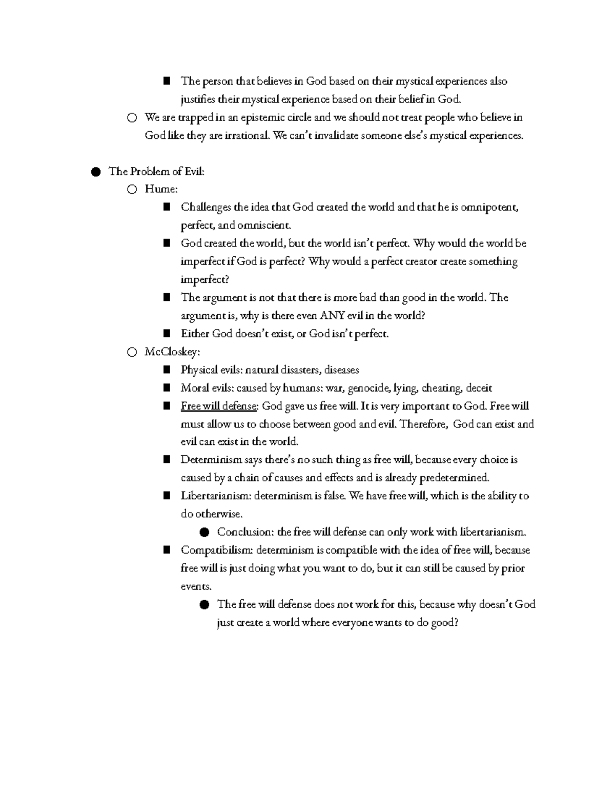 Phil notes, 1 - Prof. Eli Hirsch - The person that believes in God ...