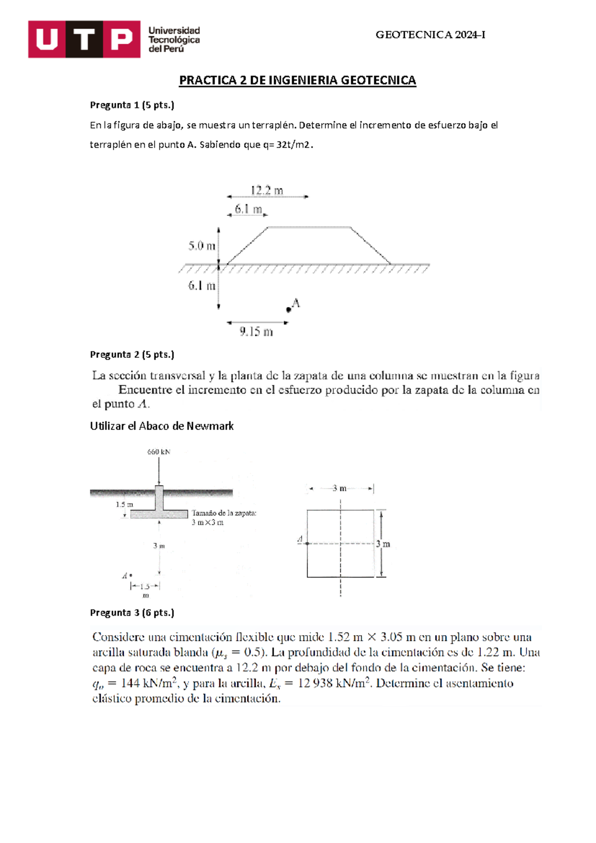 Practica 2 Geotec - geotecnica - GEOTECNICA 2024 - I PRACTICA 2 DE ...