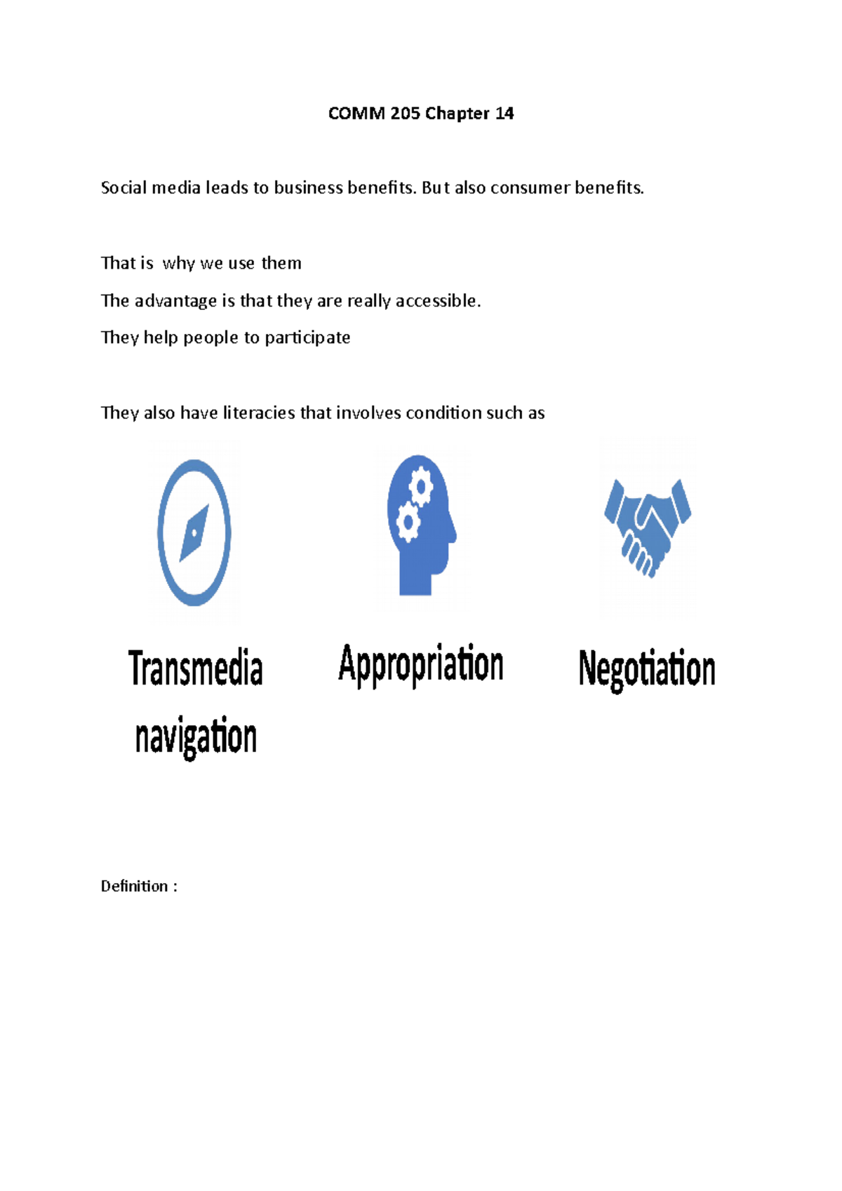 COMM 205 Chapter 14 - cours chap 12 - COMM 205 Chapter 14 Social media ...