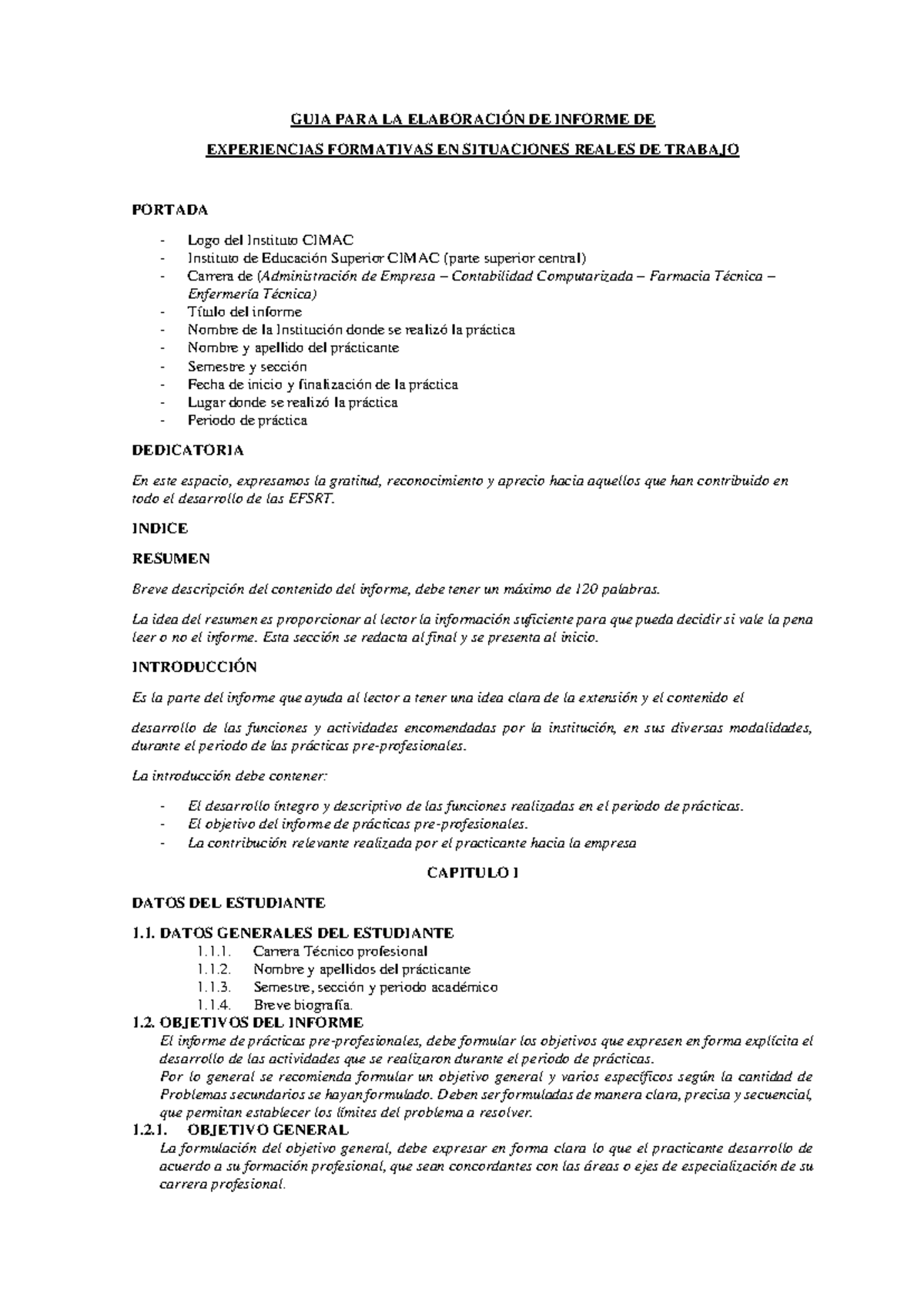Guia Para La Elaboración De Informe De Efsrt 2024 Guia Para La