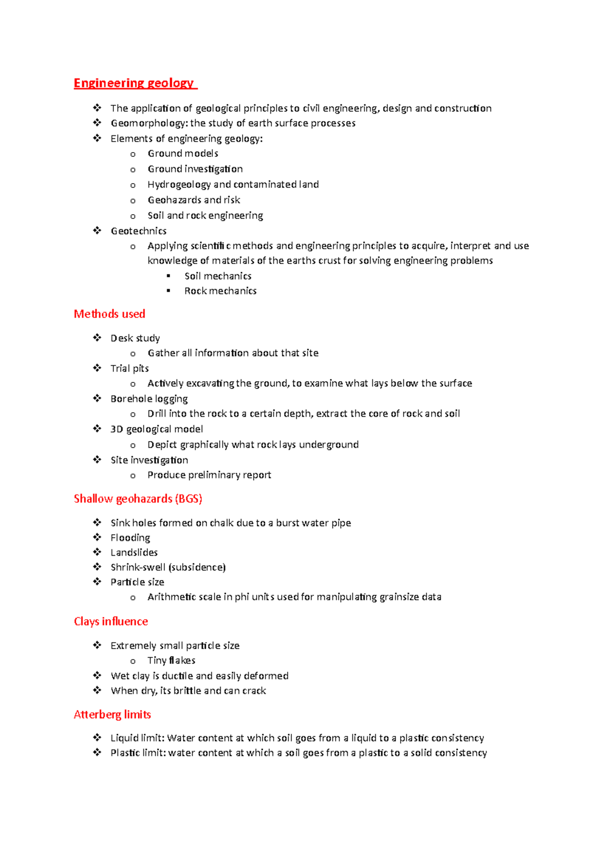 Engineering Geology Studocu