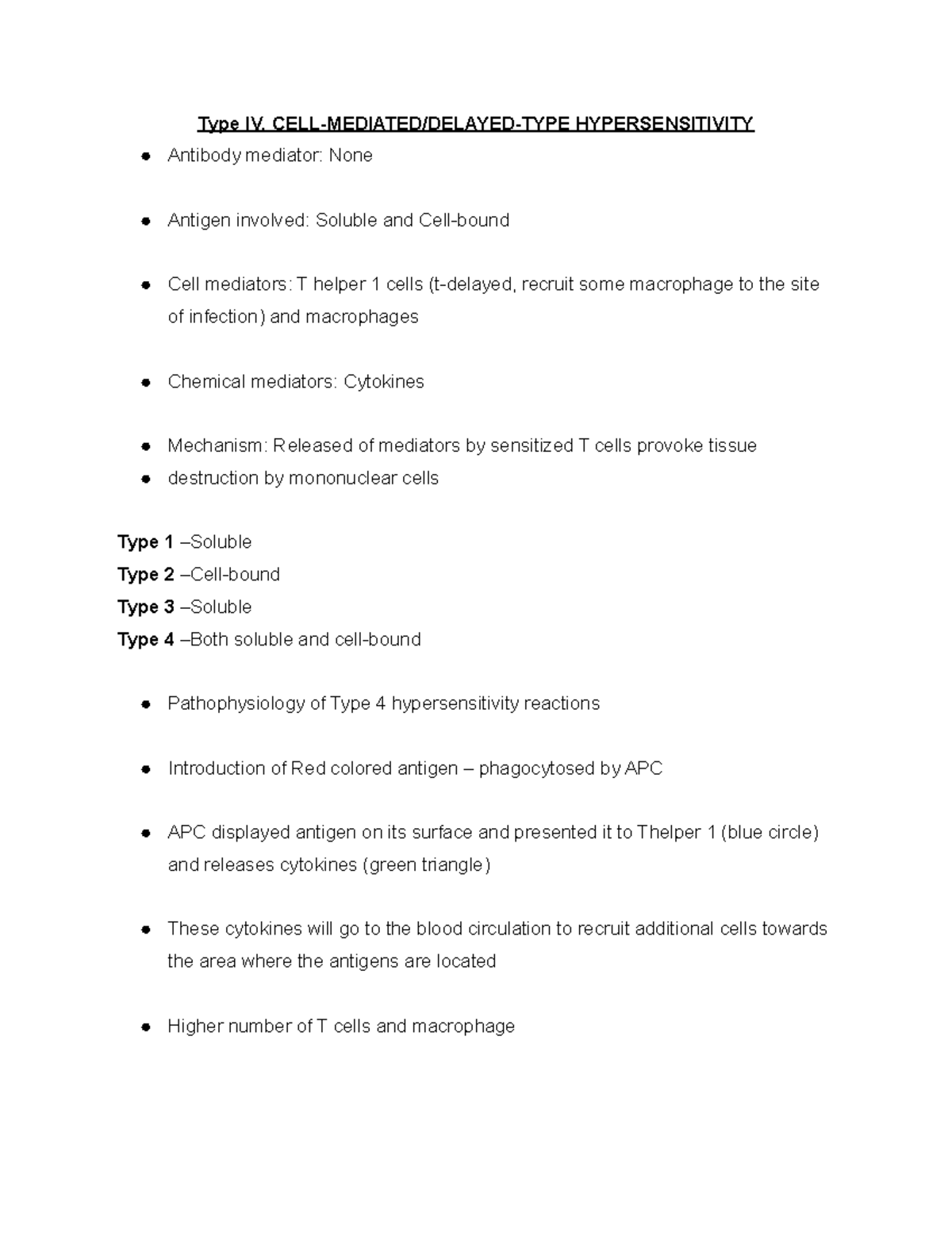 Type IV. CELL- Mediated Delayed-TYPE Hypersensitivity PART 1 - Type IV ...