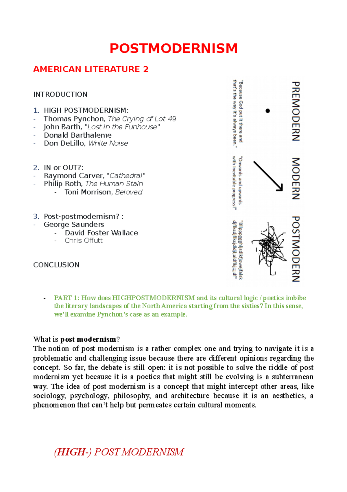 Postmodernism: definitions and notions of the movement - POSTMODERNISM ...