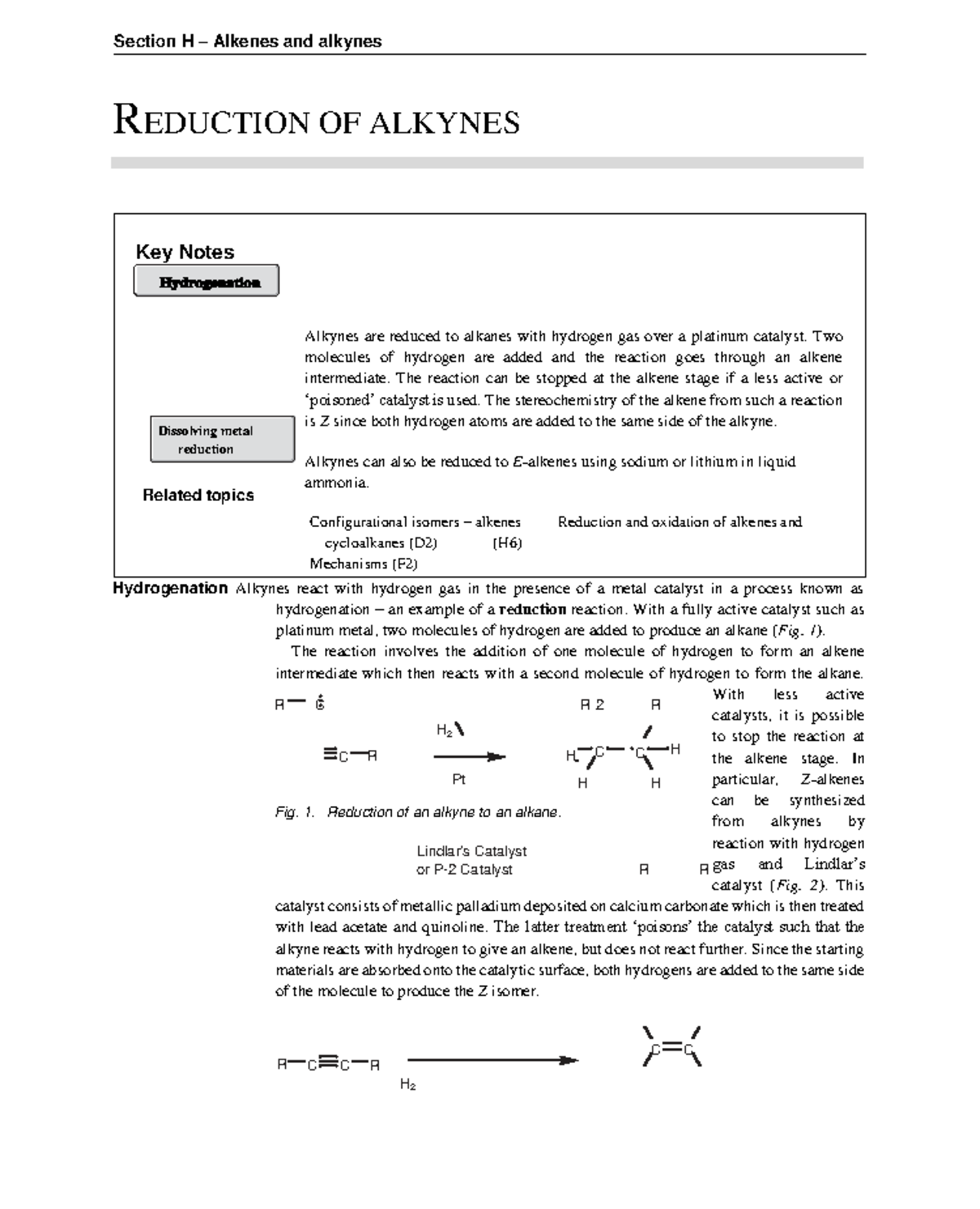 Reduction OF Alkynes - REDUCTION OF ALKYNES Key Notes Dissolving metal ...