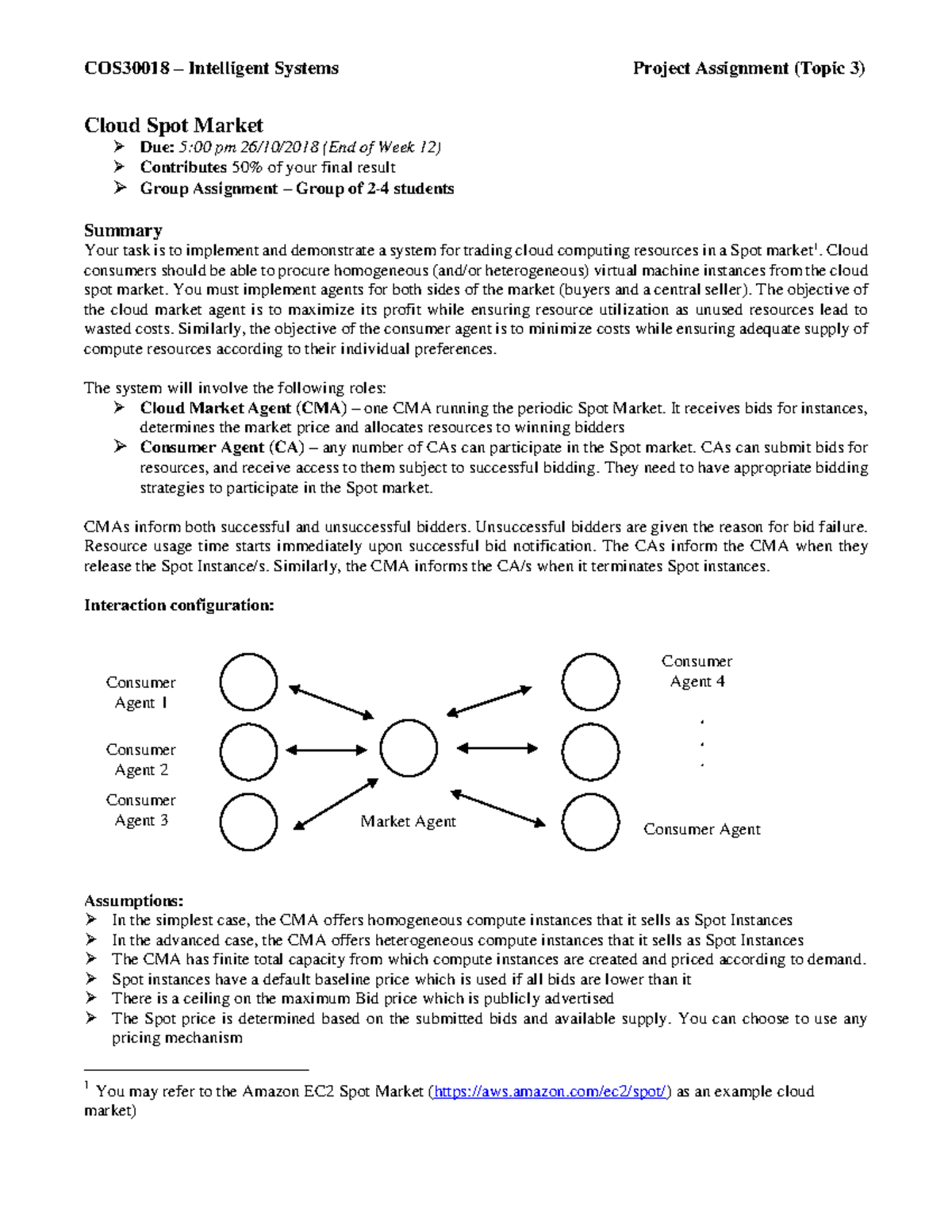 Topic 3 - Cloud Spot Market - COS30018 – Intelligent Systems Project Assignment (Topic 3) Cloud ...