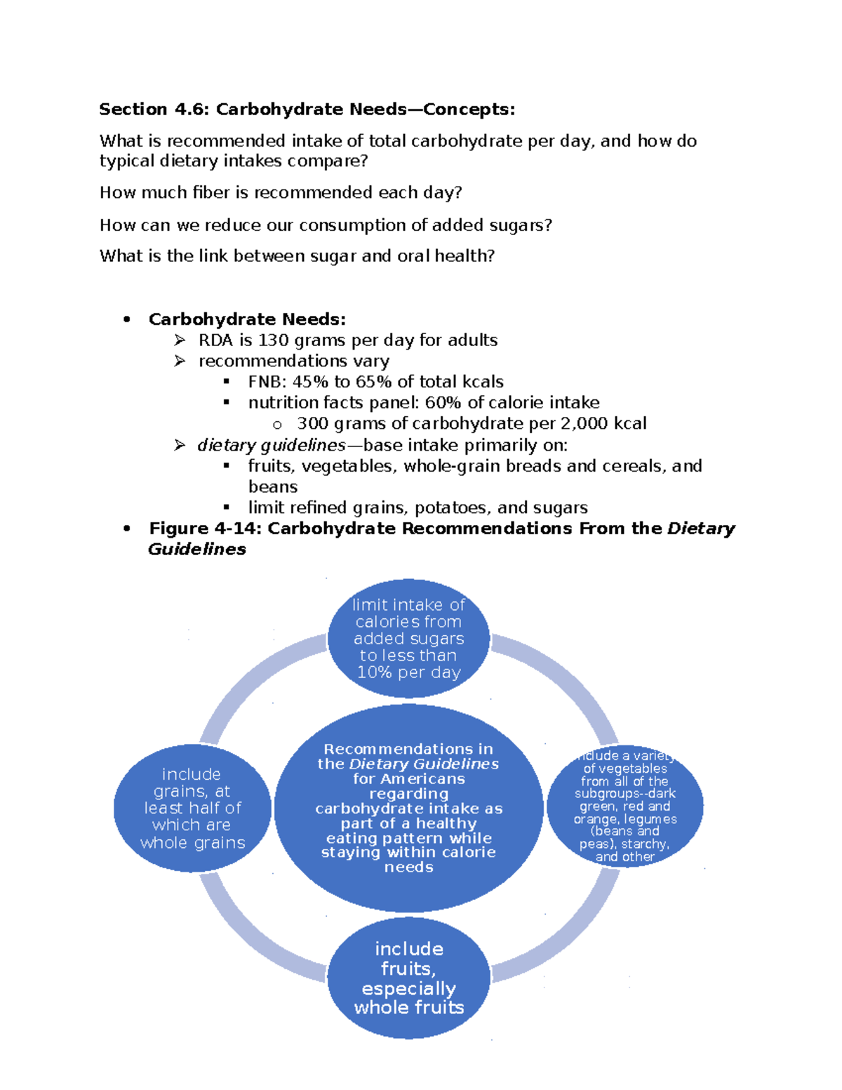 NTS Ch 4 Section 6 - Lecture notes from Intro to Nutrition and Foods ...