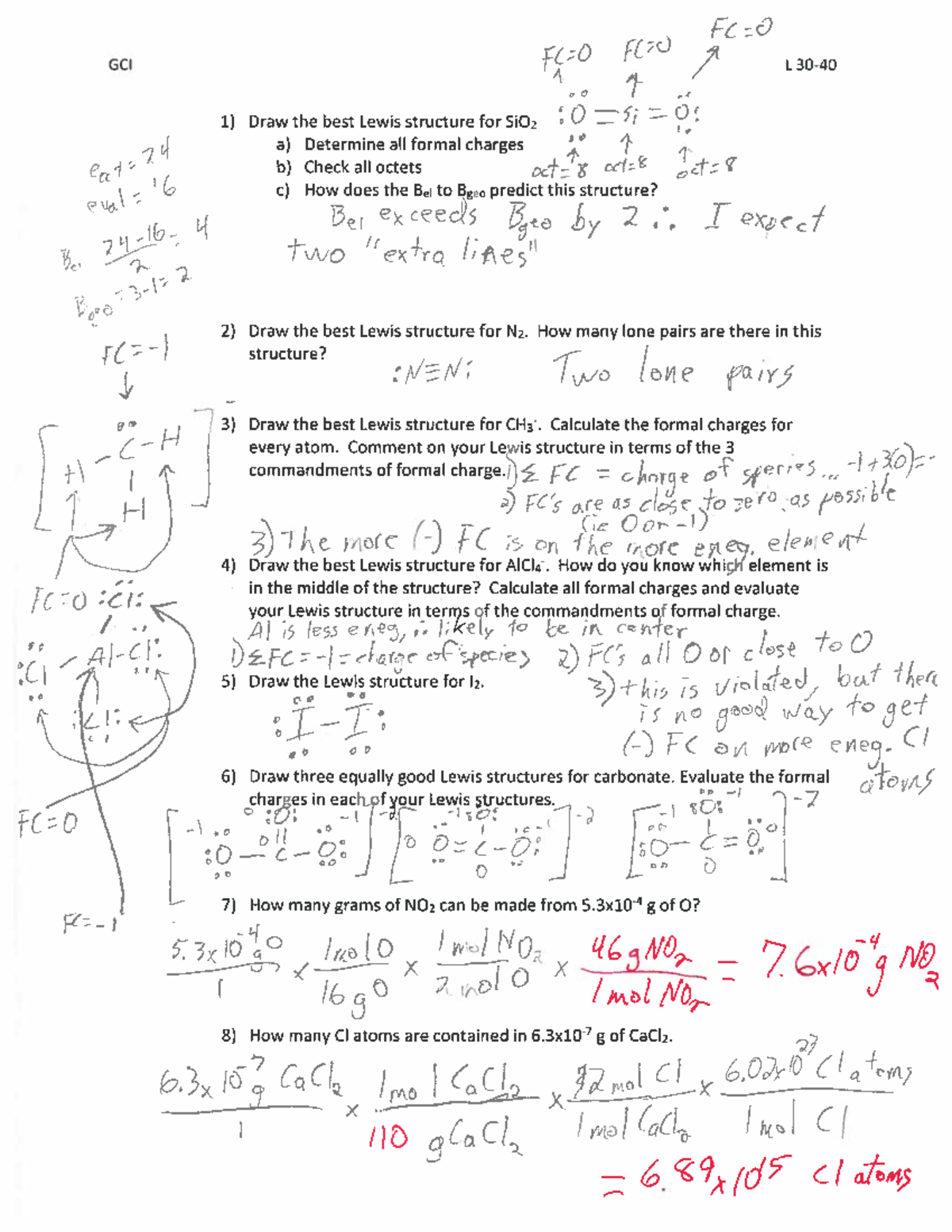 30-40 answer key - Chem study material - CHEM 1013 - Studocu