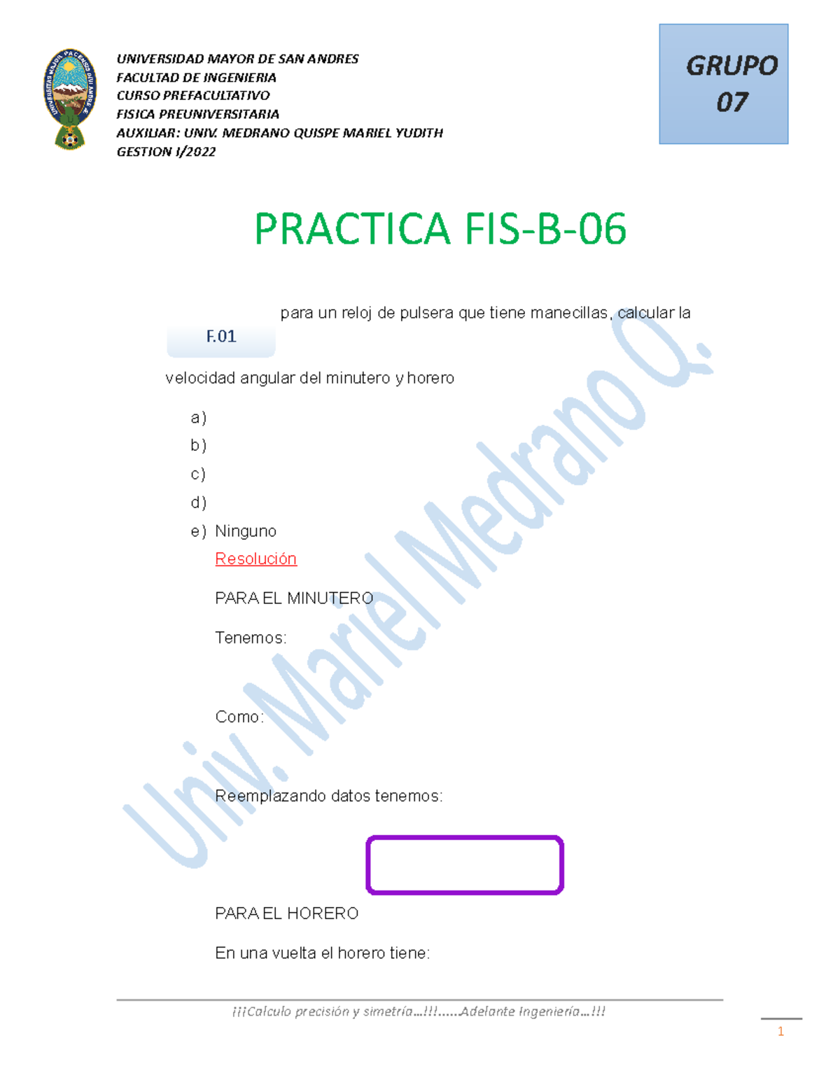 Practica 6 - Vbbjj - FACULTAD DE INGENIERIA CURSO PREFACULTATIVO FISICA ...