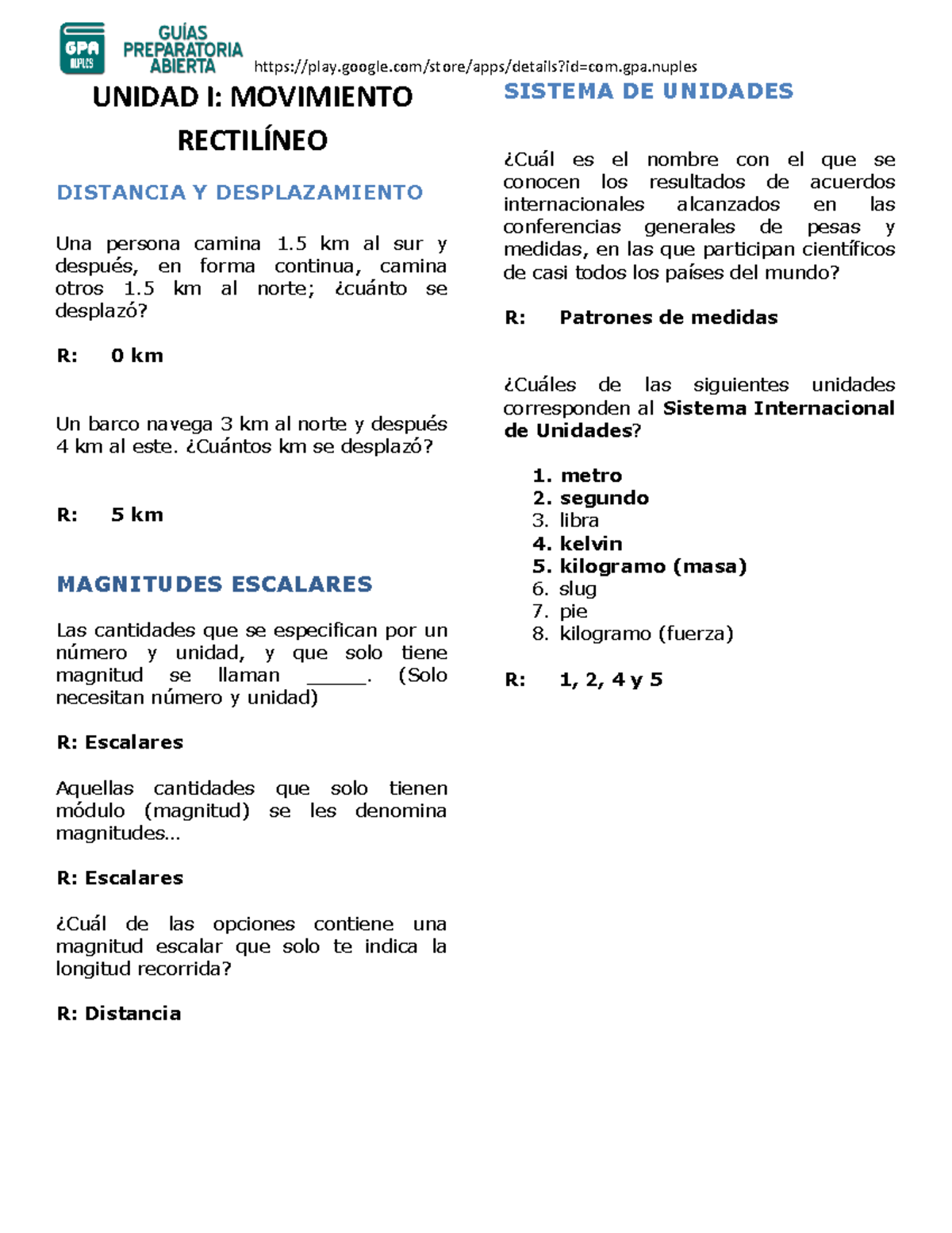 modulo 19 Dinámica en la naturaleza: El movimiento. - play.google/store ...