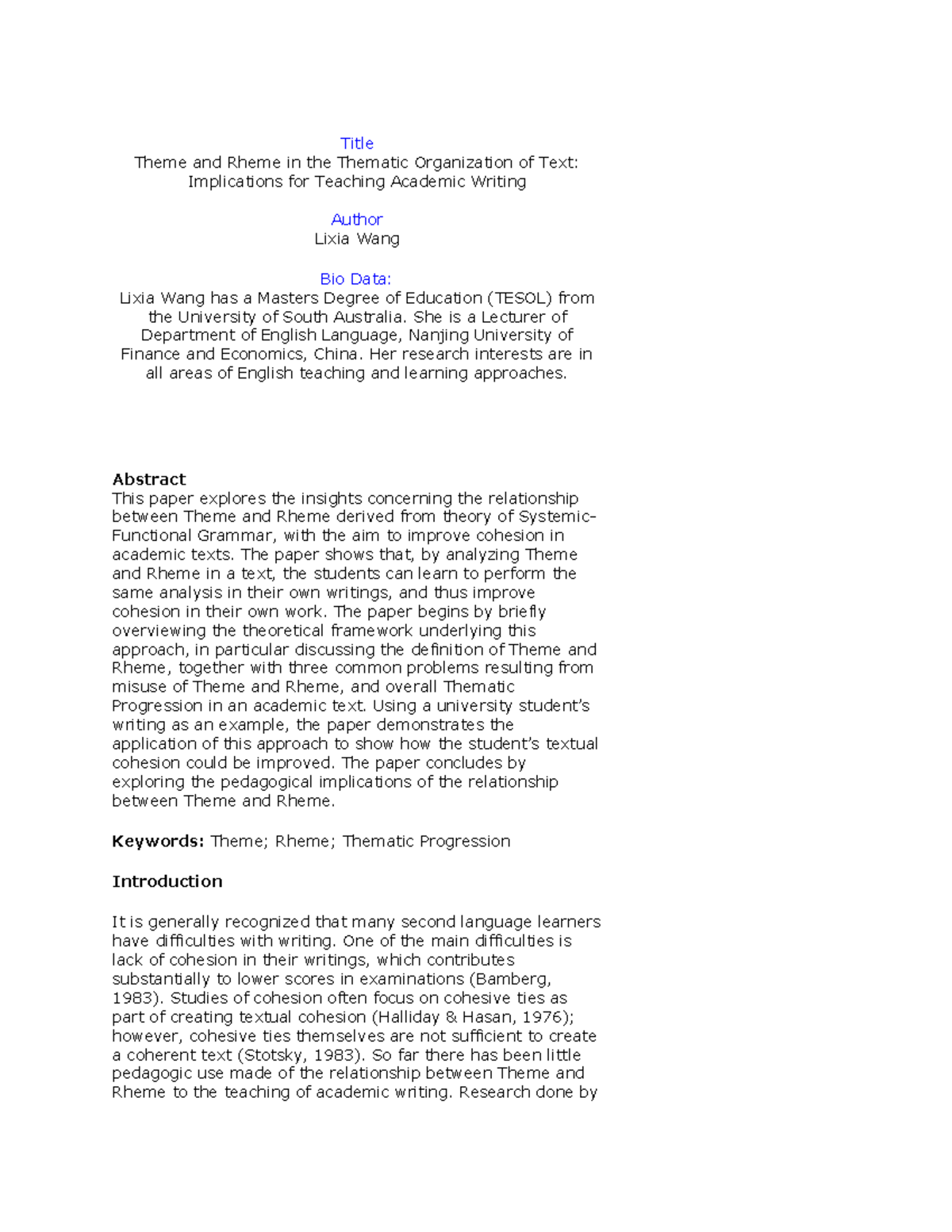 1606984593-theme-rheme - Title Theme and Rheme in the Thematic ...