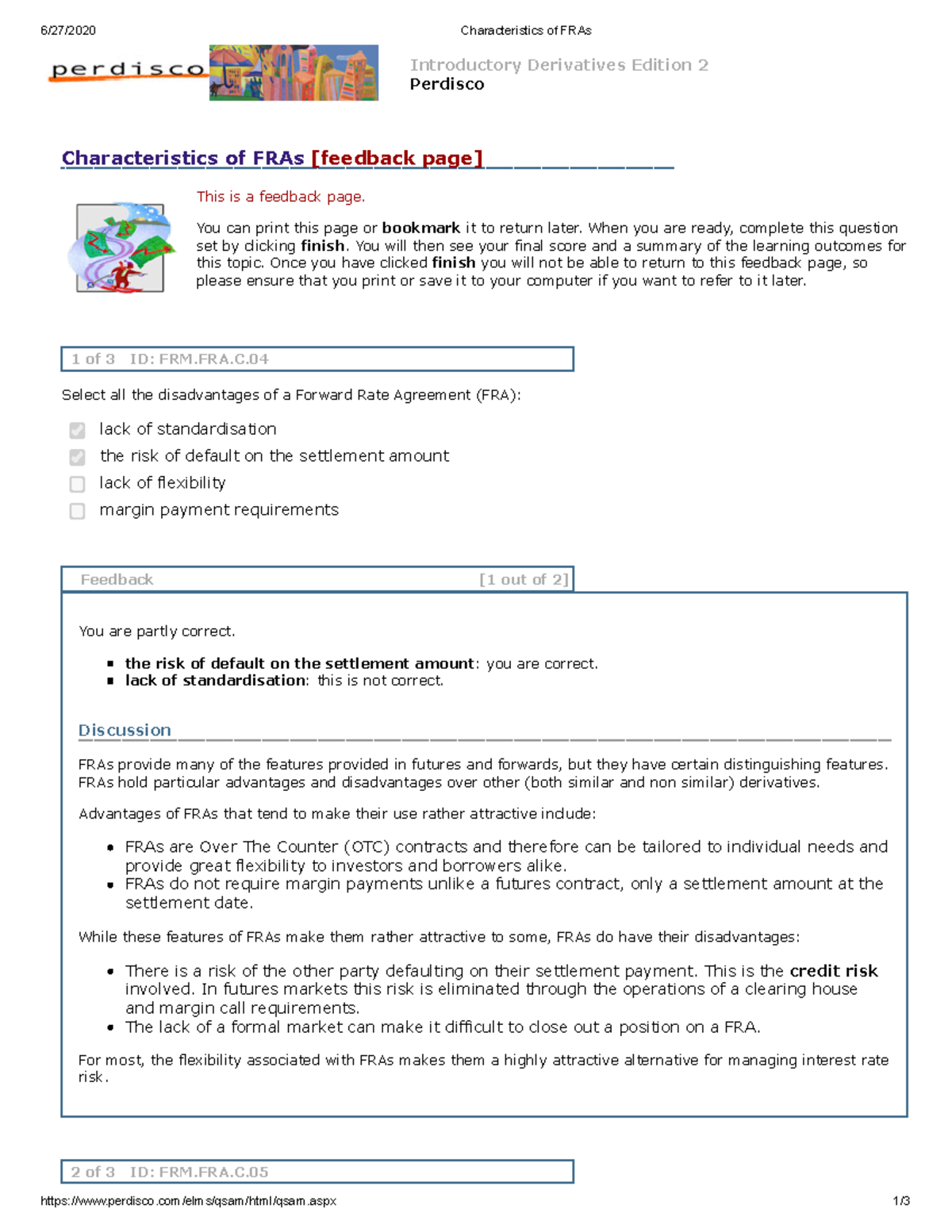 Perdisco lecture 7 - 6/27/2020 Characteristics of FRAs perdisco/elms ...