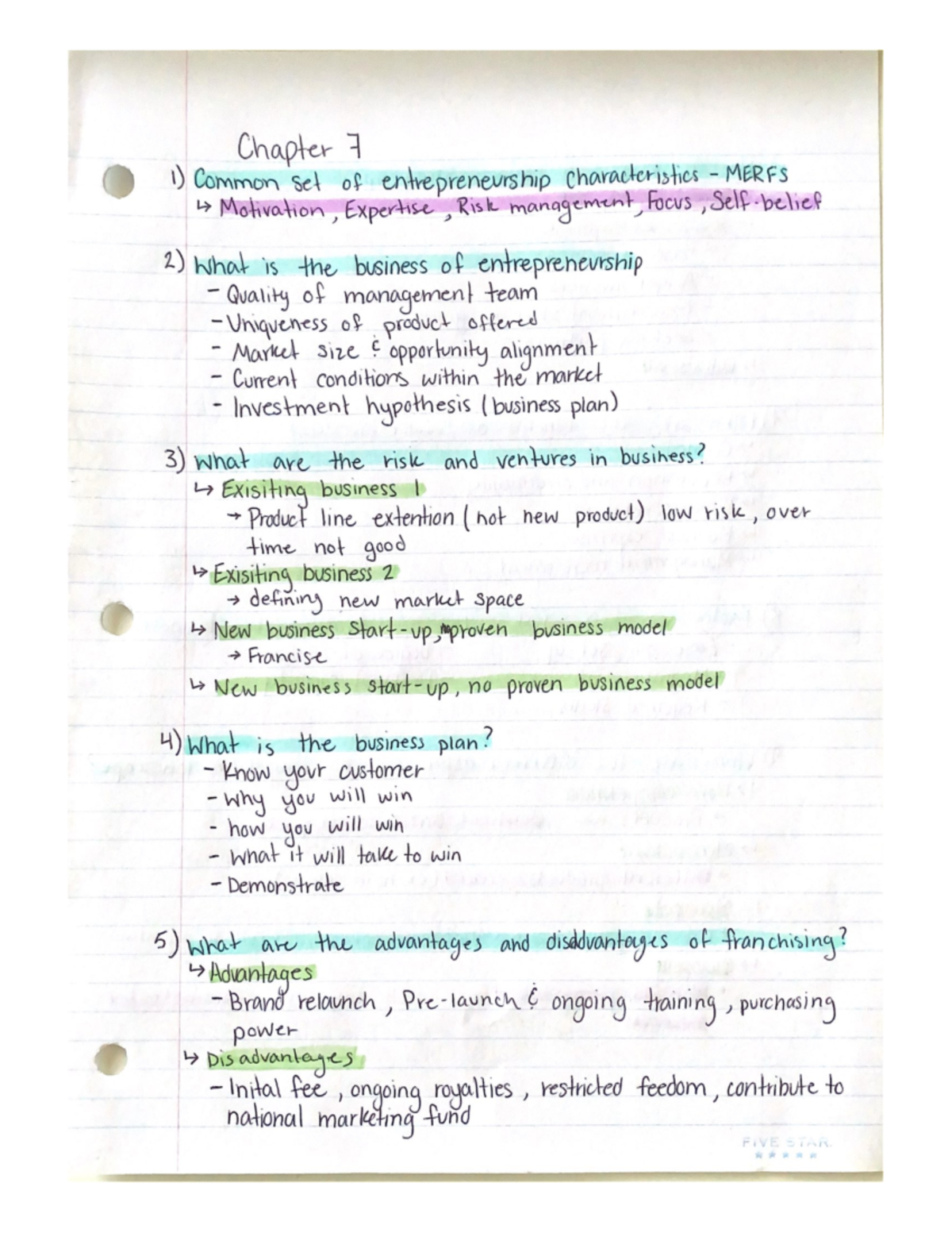 Chapter 7 - Summary exam questions - Business Strategy, Development ...