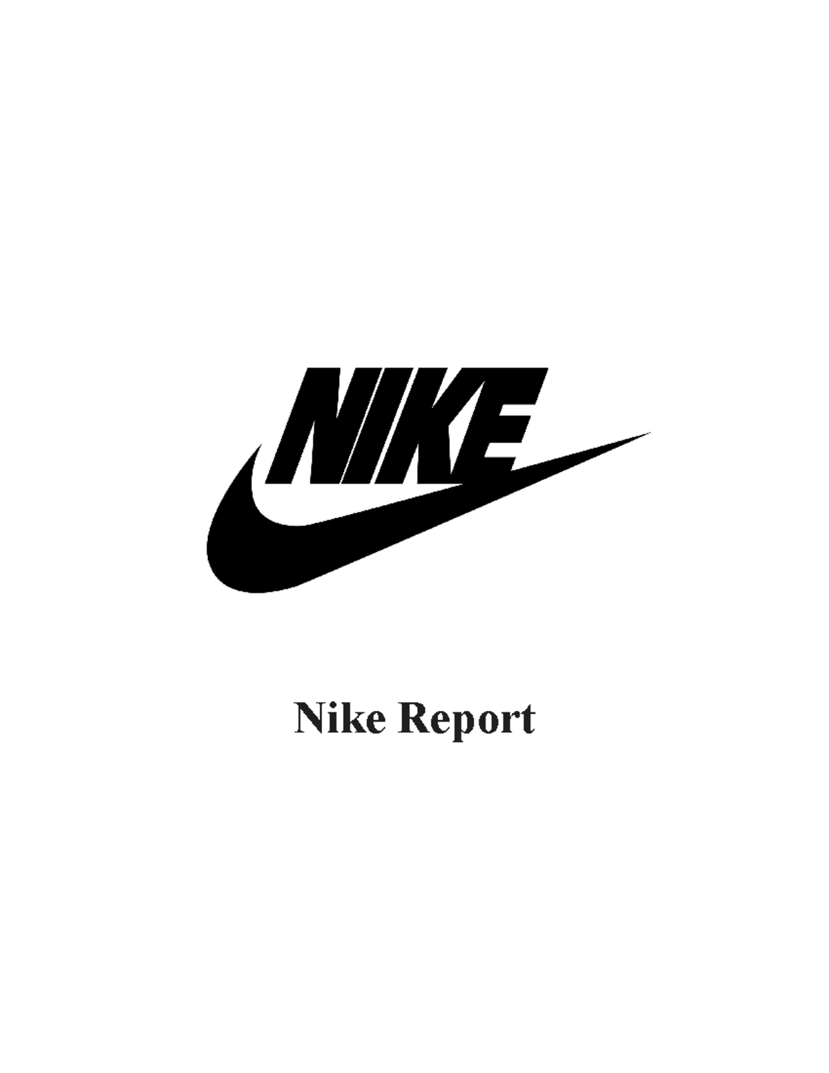 MNGT3012 Assignment 2 - Report - Nike Report University of Thai Chamber ...