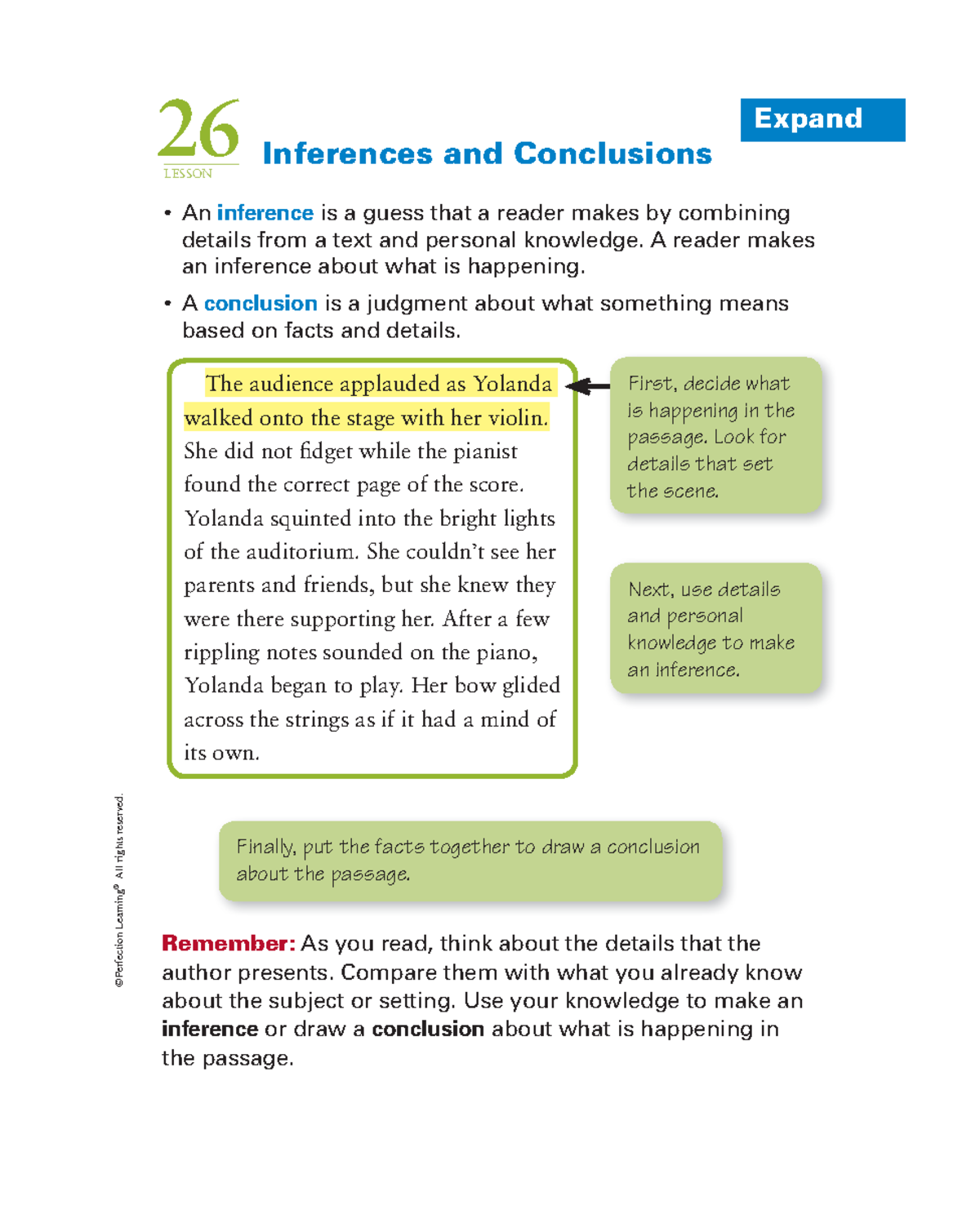 Inference-Updated - 295959526 - ©Perfection Learning ® All rights ...