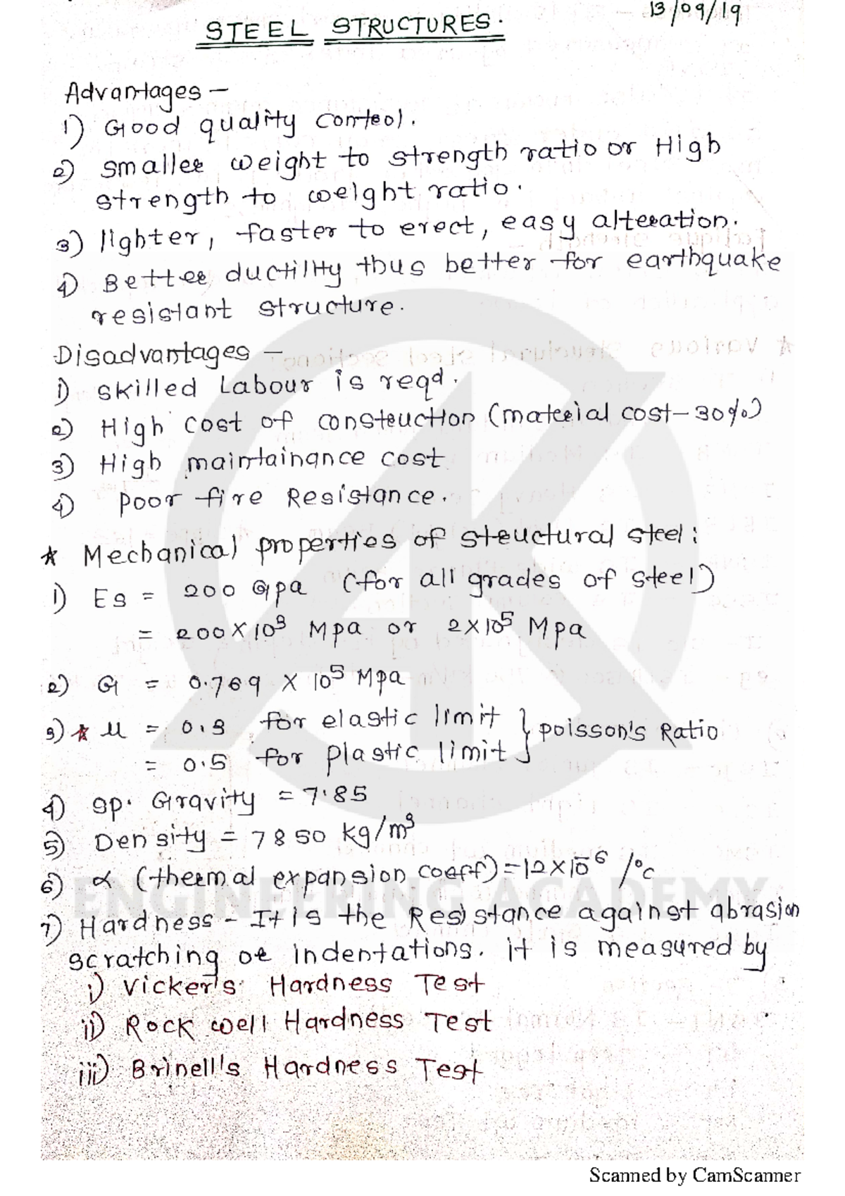 Steel Structures Handwritten Notes - Civil Engineering - Studocu