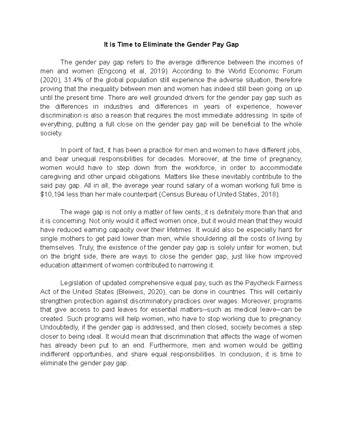 The Gender Pay Gap in the Philippines - It is Time to Eliminate the ...