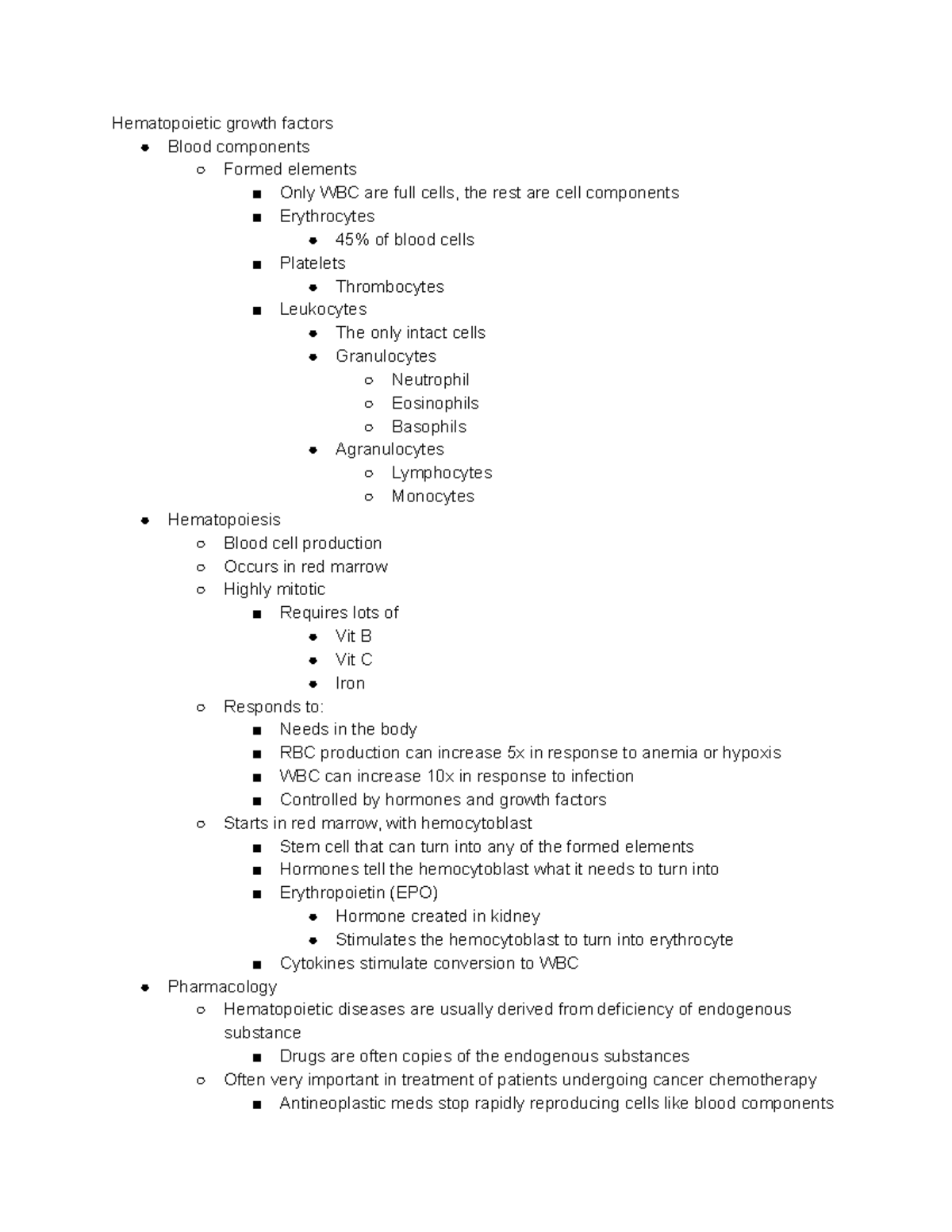 Copy of hemo and ANS - hemo and ANS - Hematopoietic growth factors ...