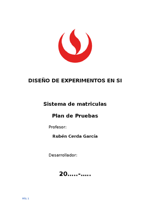 Plantilla DE Especificacion DE Requerimientos - UPC CURSO: Diseño y Experimentos en Sistemas de ...