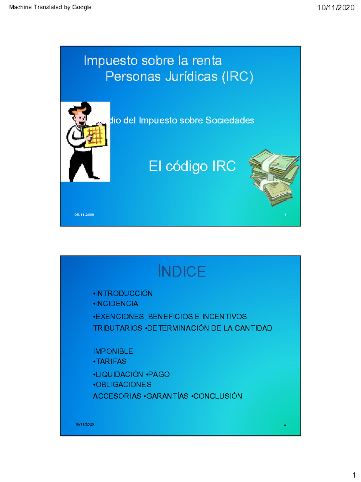 IRC2020 ESP - Apuntes IRC Portugal - El código IRC ÍNDICE Impuesto ...