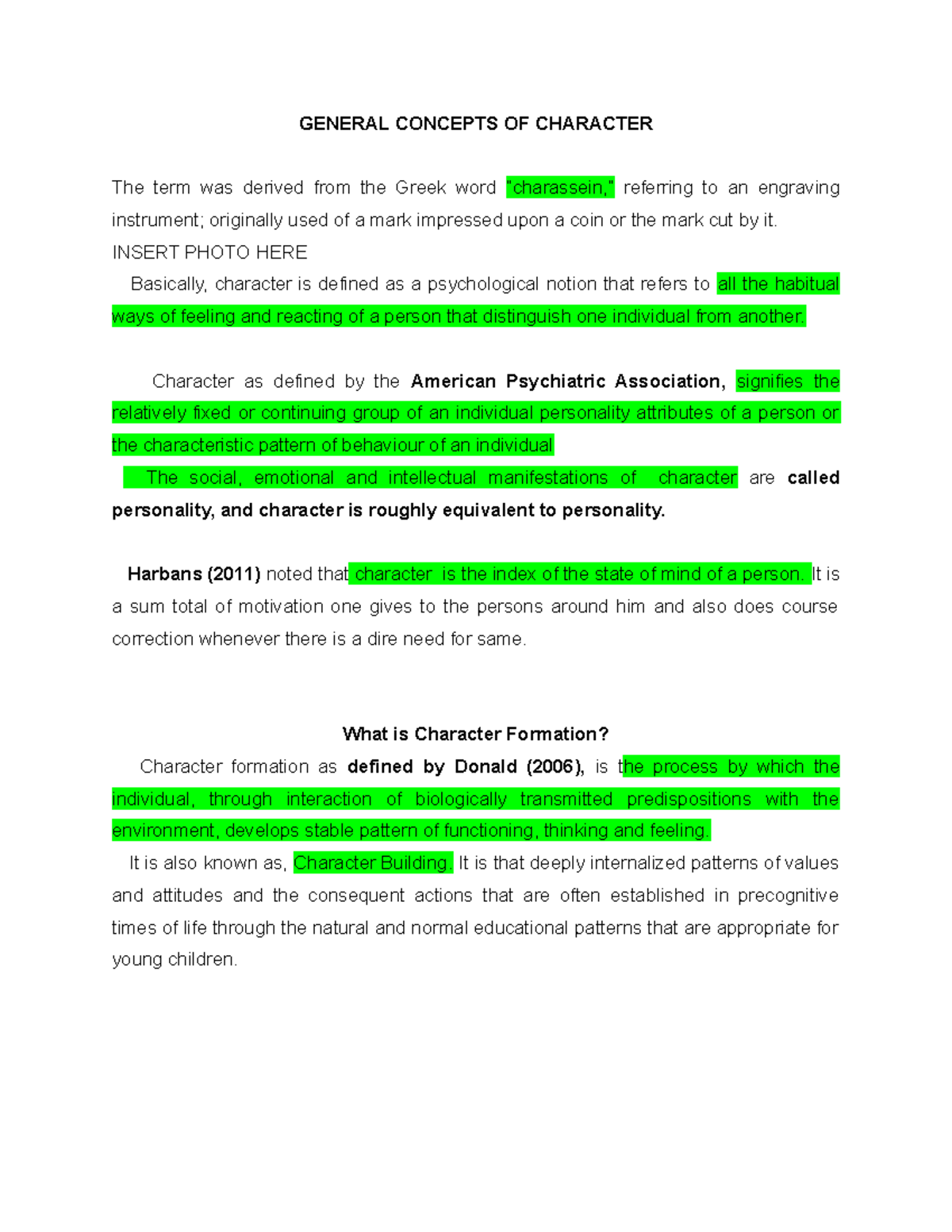 General Concepts OF Character and Factors that Influence Filipino ...