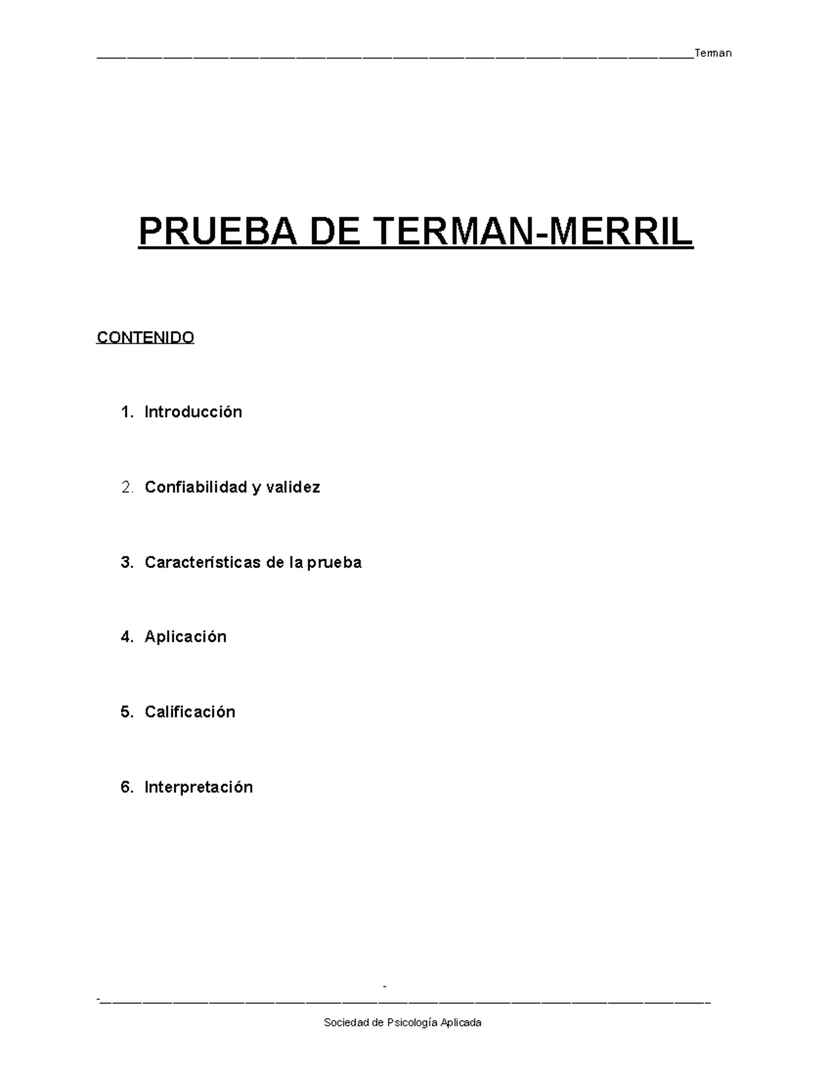 Manual- Terman-Merrill- Test psicométricos - PRUEBA DE TERMAN-MERRIL ...